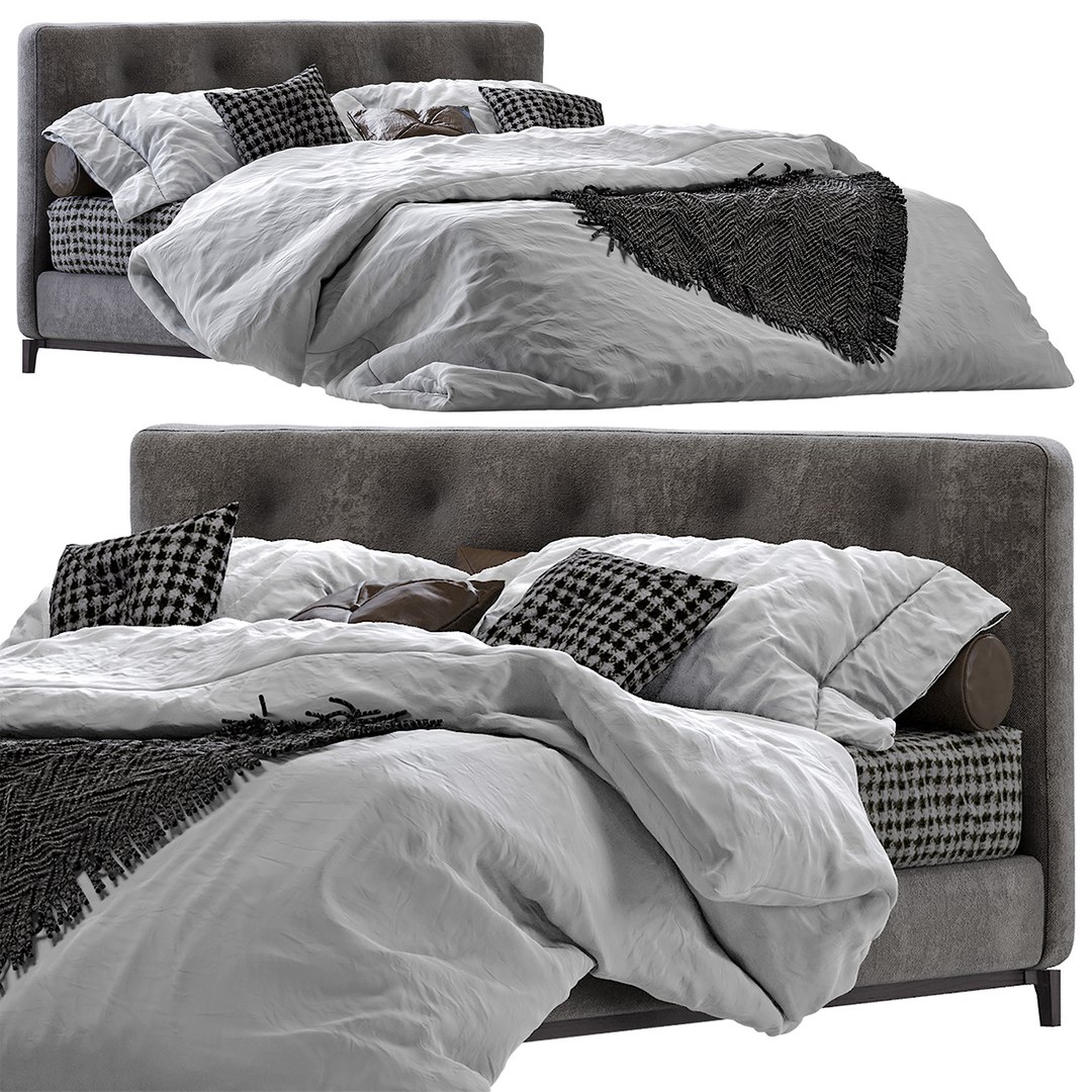 Minotti bed model - TurboSquid 1439537