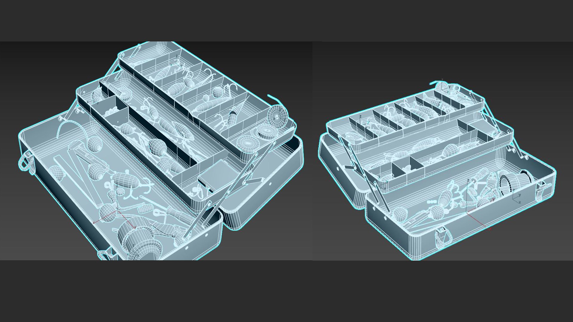 Old Fishing Tackle Box 3D Model - TurboSquid 1980378