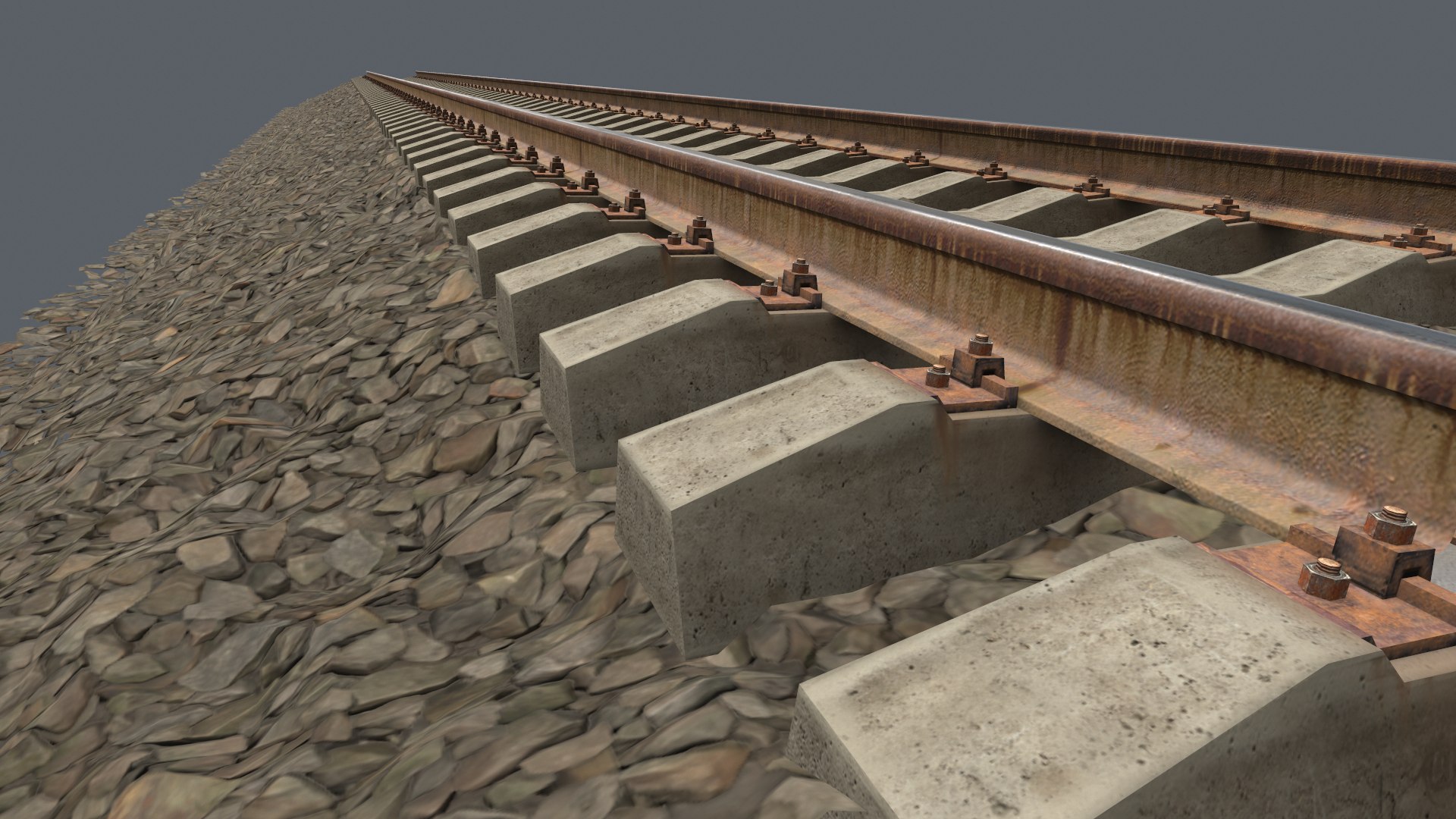 Railroad Track 3D Model - TurboSquid 2036037