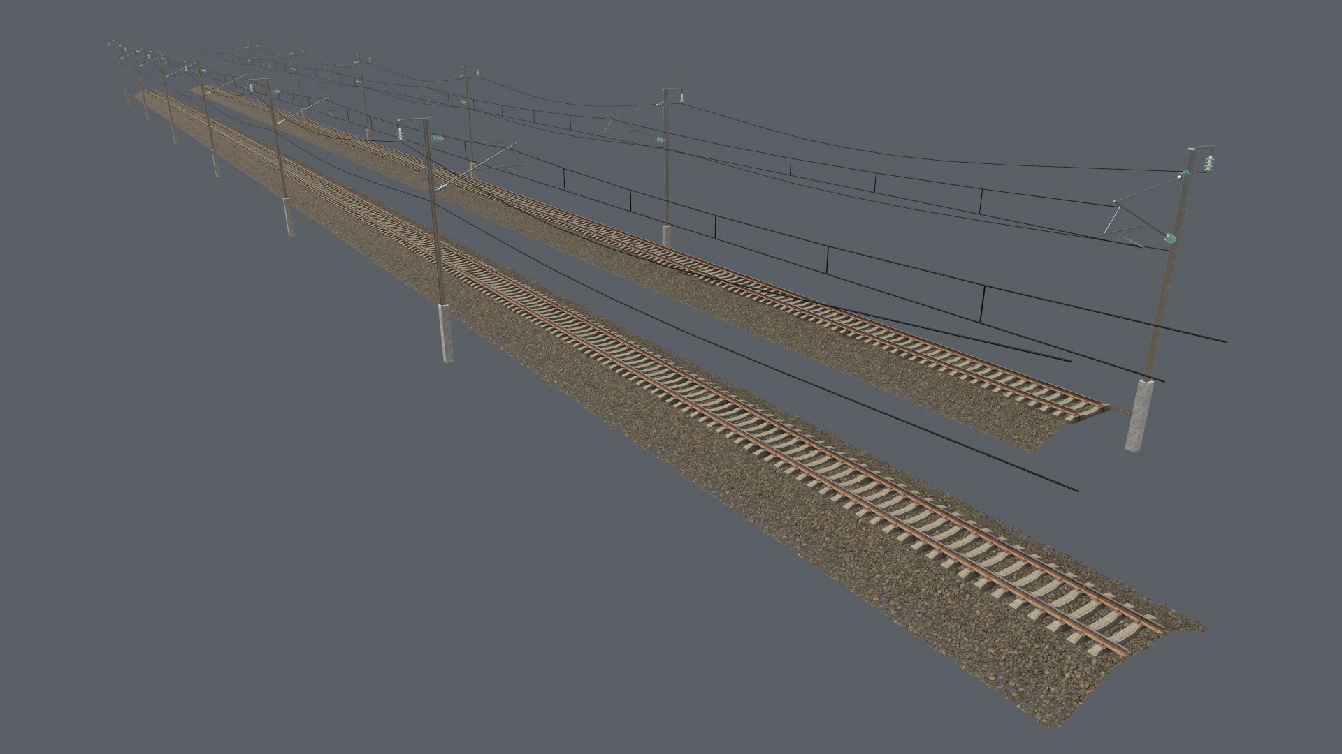 Railroad Track 3D Model - TurboSquid 2036037