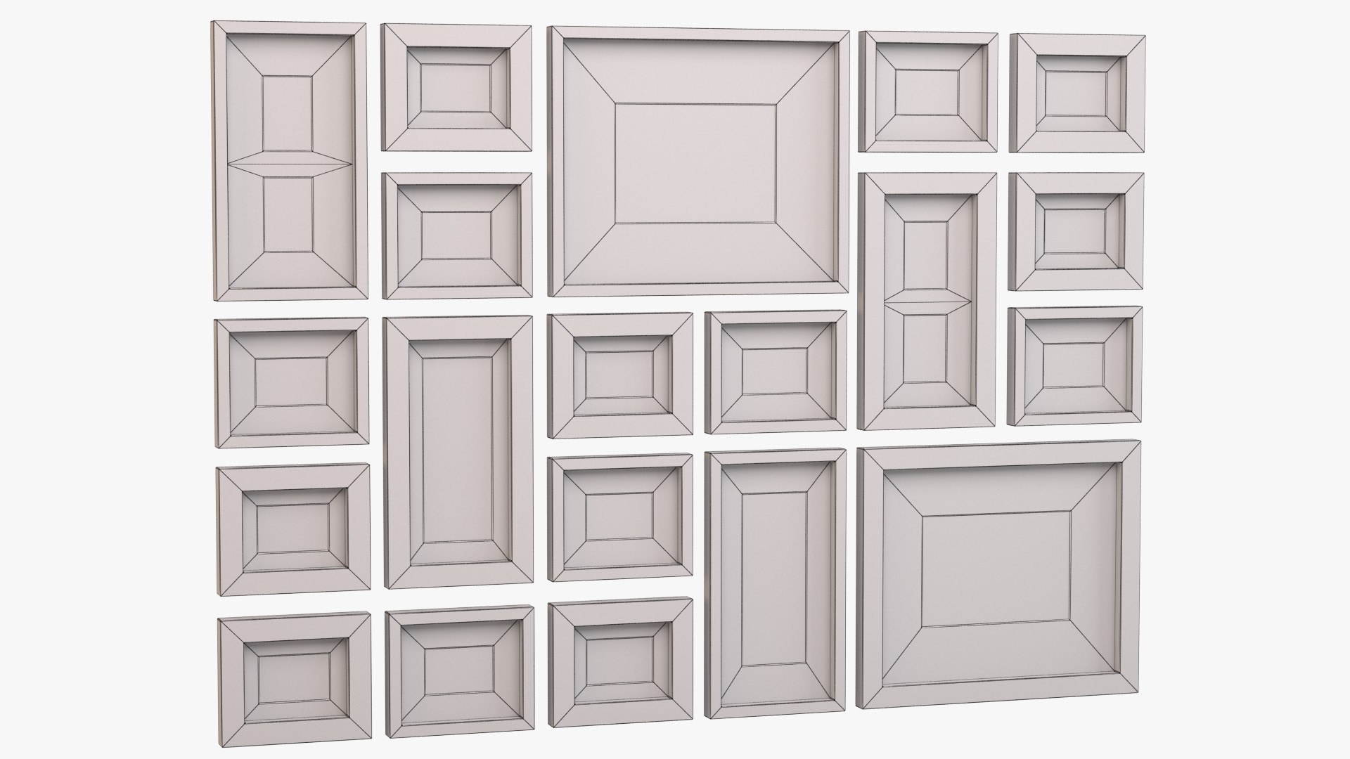 3d Model Contemporary Picture Wall Frames
