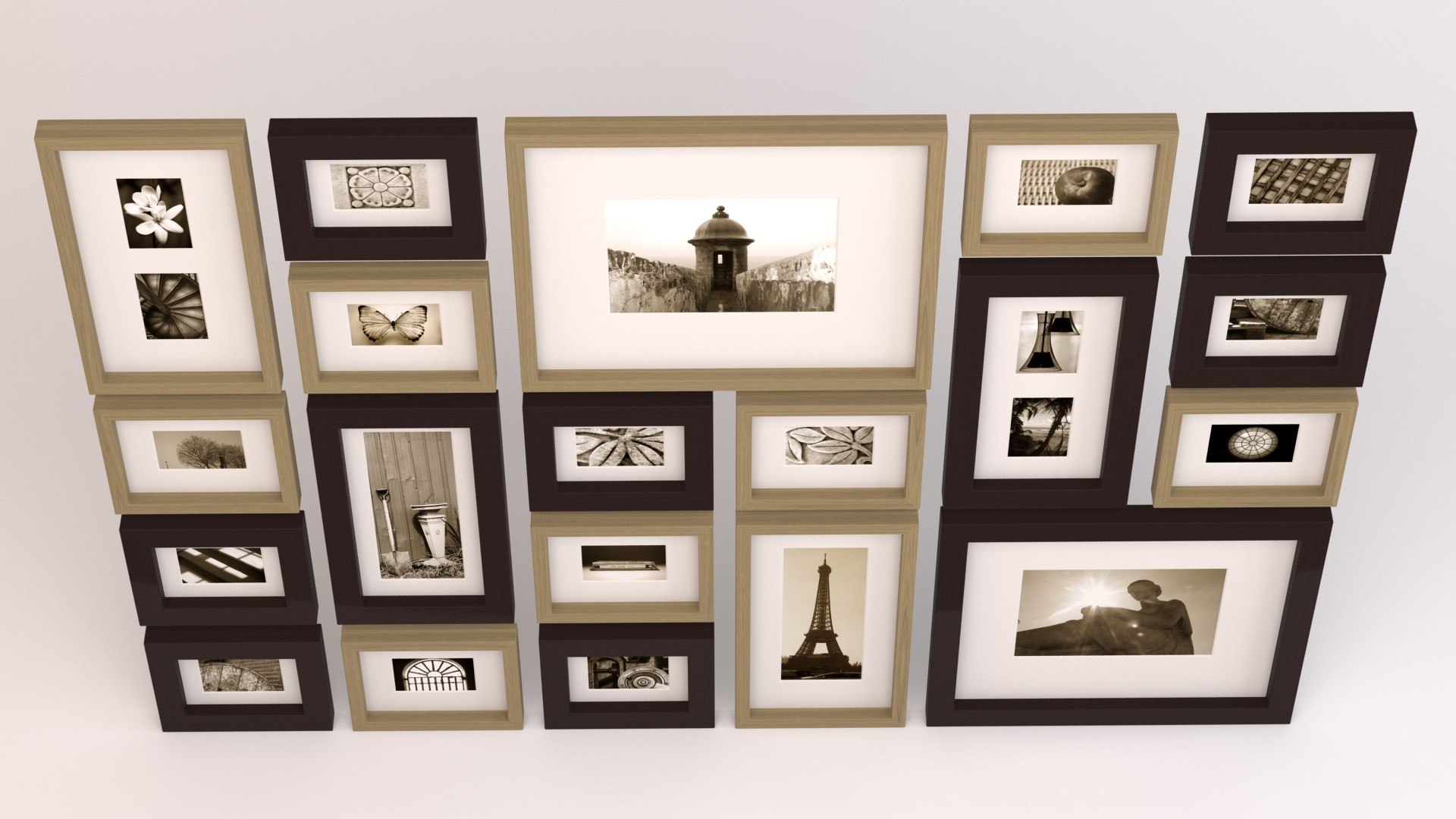 3d Model Contemporary Picture Wall Frames