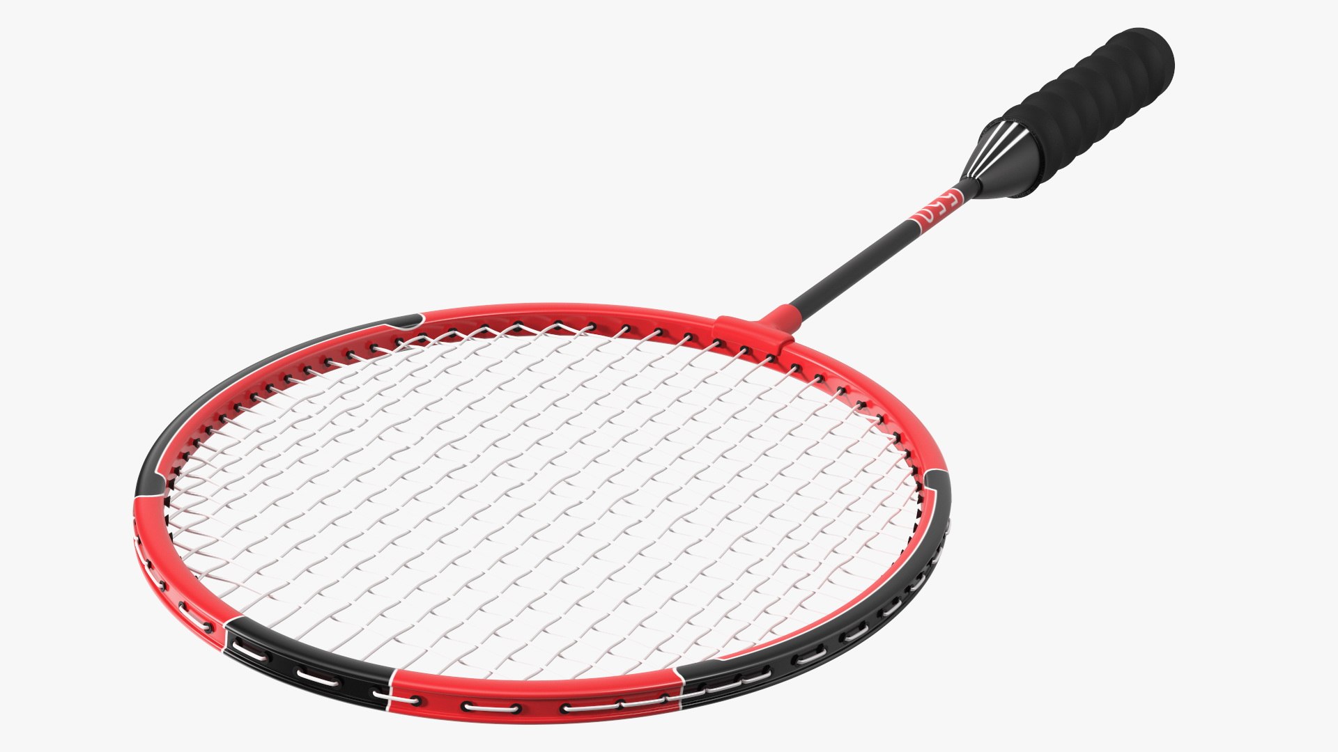 3D model Red Composite Badminton Rackets and Plastic Shuttlecock ...