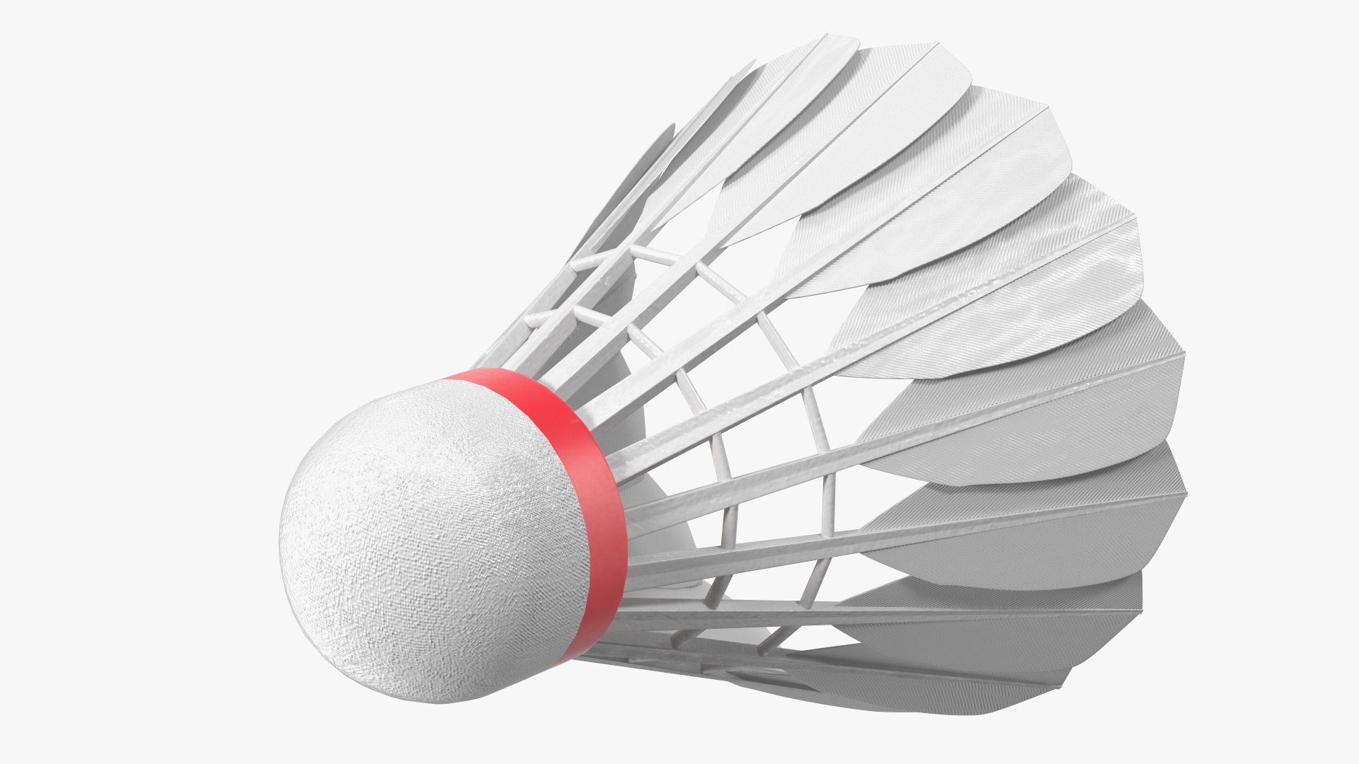 3D model Red Composite Badminton Rackets and Plastic Shuttlecock ...