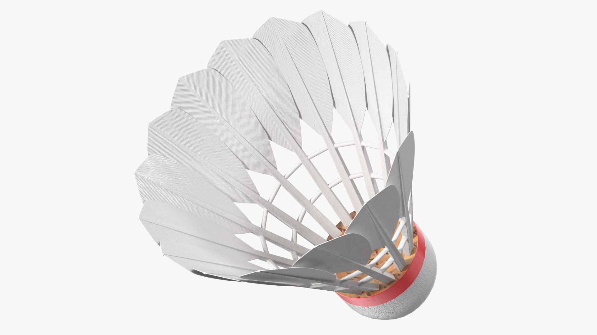 3D model Red Composite Badminton Rackets and Plastic Shuttlecock ...