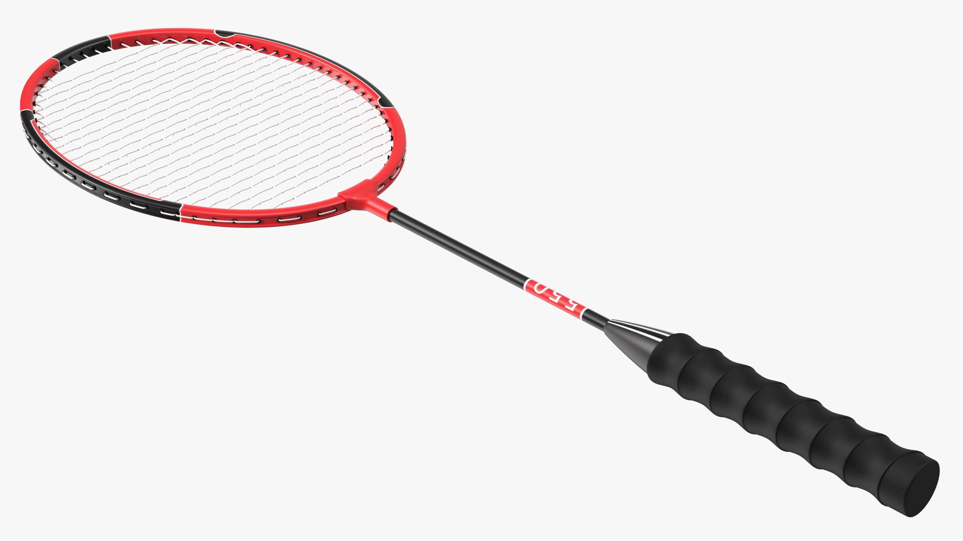 3D model Red Composite Badminton Rackets and Plastic Shuttlecock ...