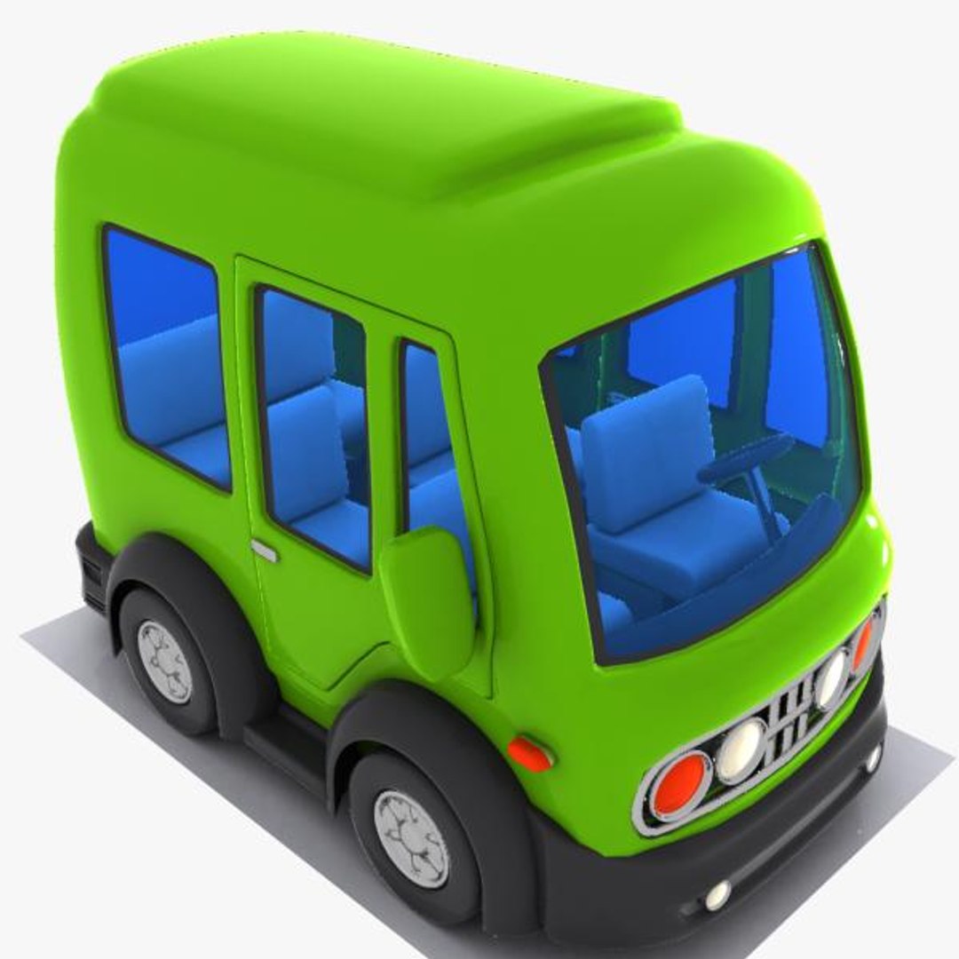 3ds Cartoon Minibus Bus