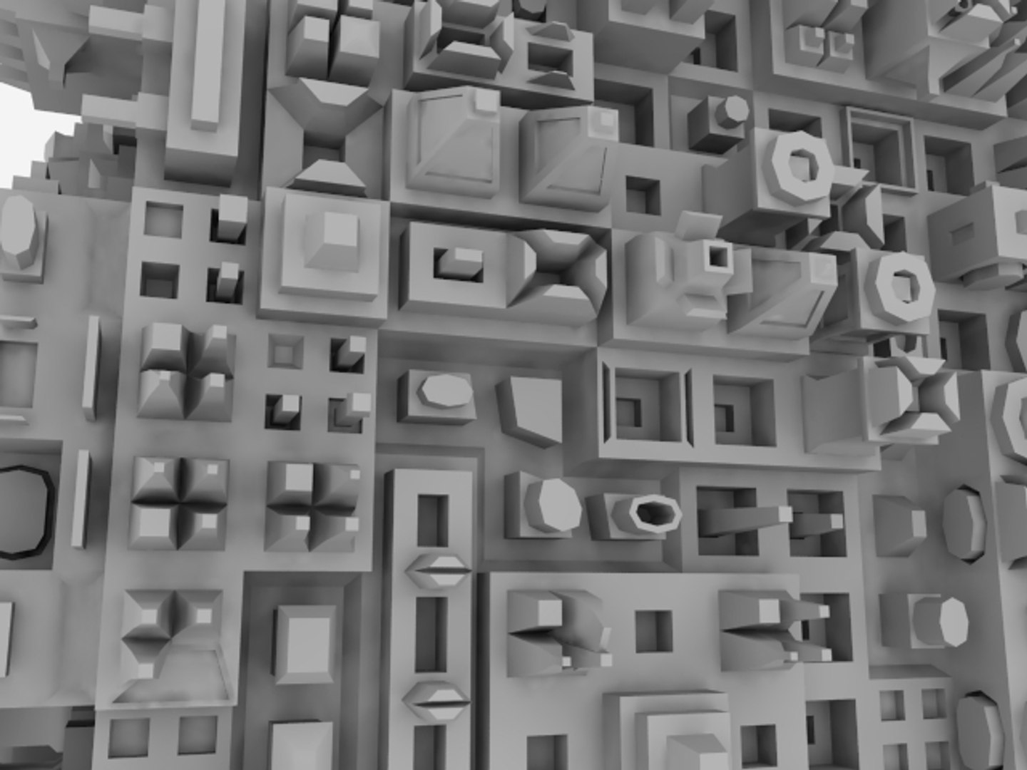 Complex Greebled Cube Dxf