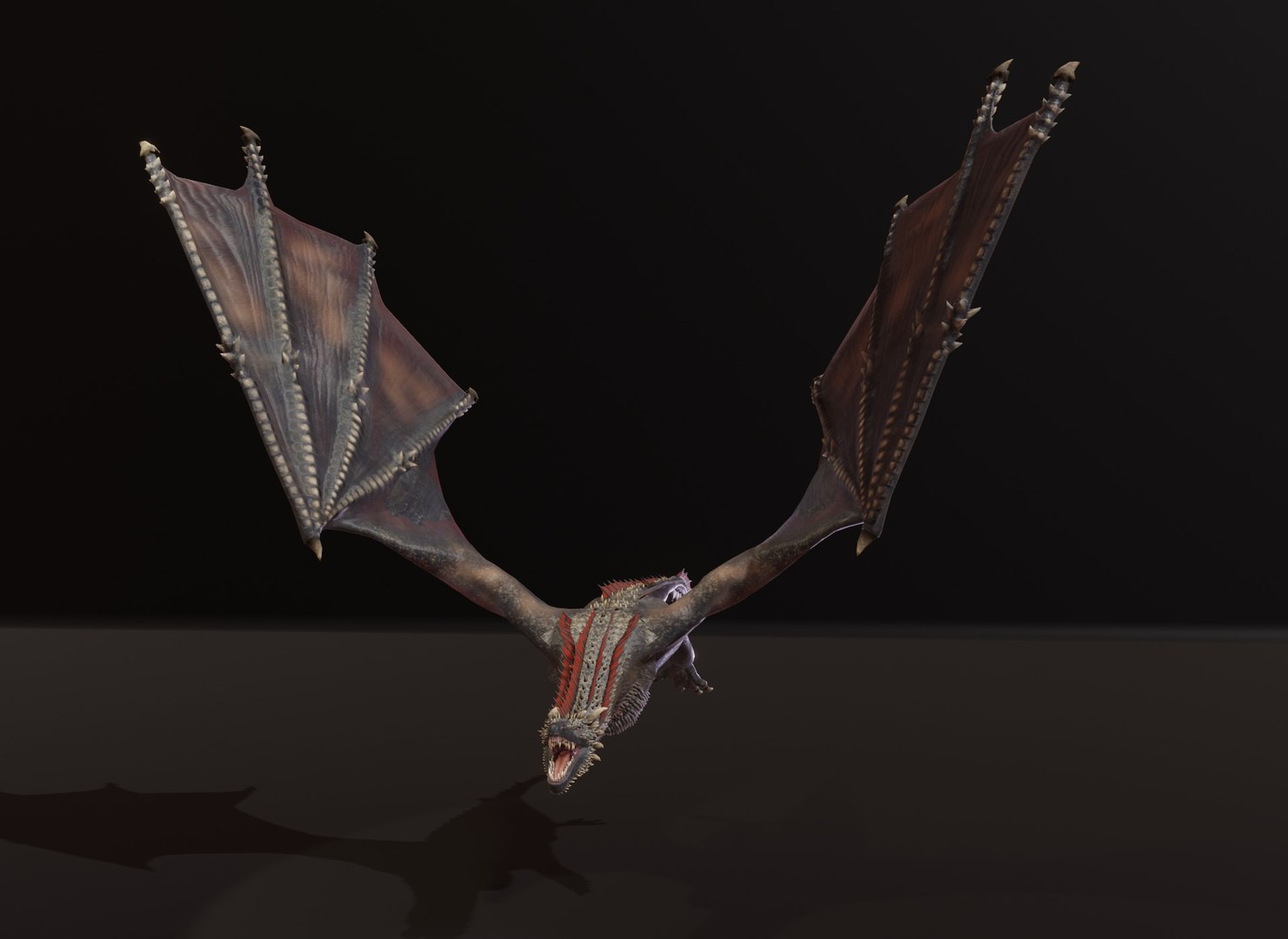 Realistic Black Wyvern Animated 3D Model Model - TurboSquid 2275055