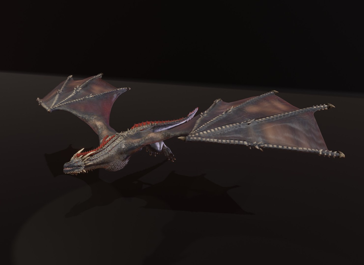 Realistic Black Wyvern Animated 3D Model Model - TurboSquid 2275055