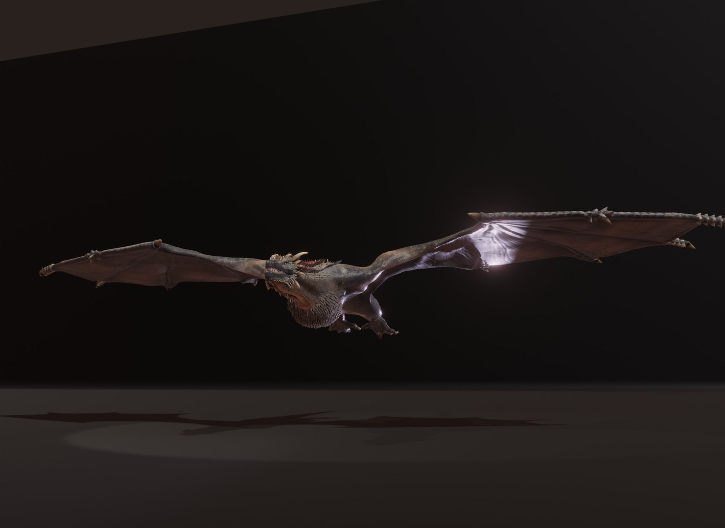 Realistic Black Wyvern Animated 3D Model Model - TurboSquid 2275055