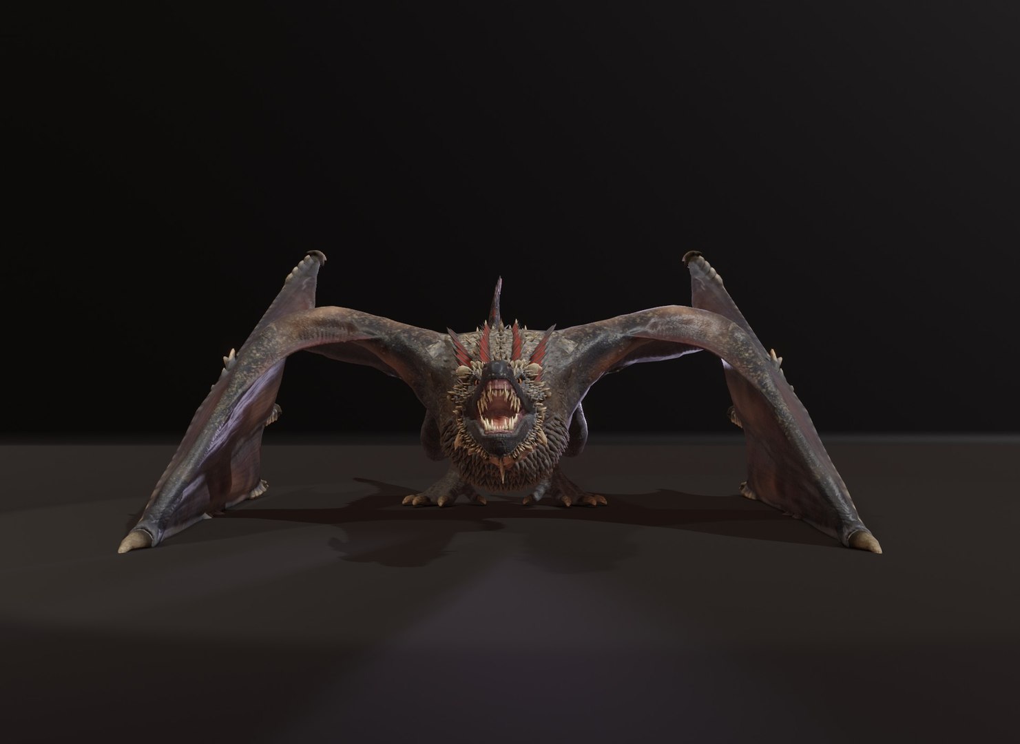 Realistic Black Wyvern Animated 3D Model Model - TurboSquid 2275055