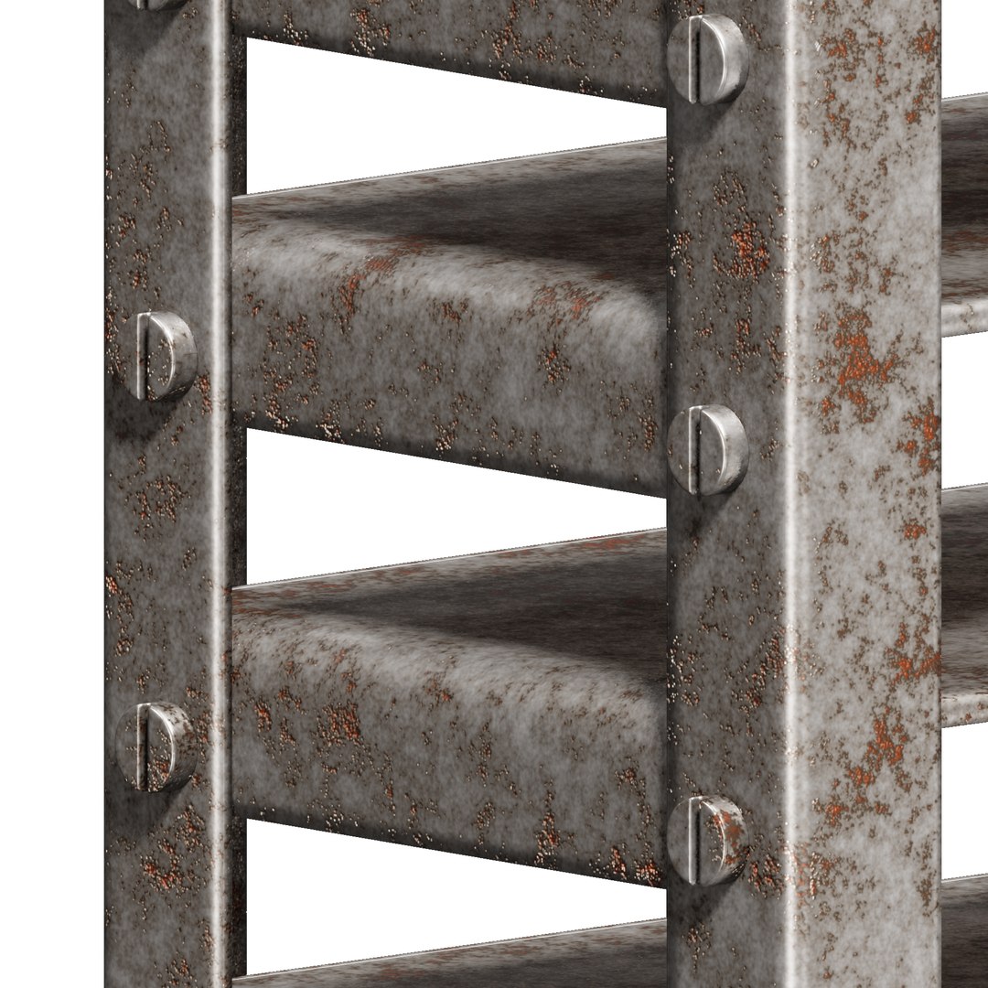 3D Rusty Steel Rack - TurboSquid 2128220