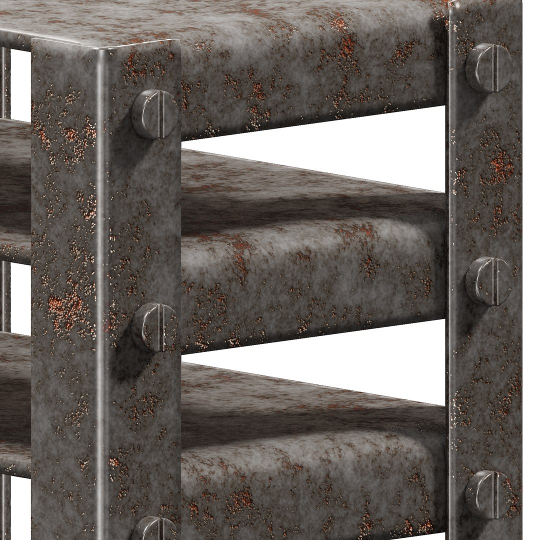 3D Rusty Steel Rack - TurboSquid 2128220