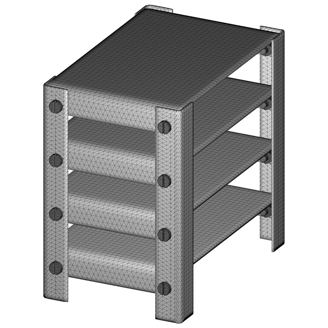 3D Rusty Steel Rack - TurboSquid 2128220