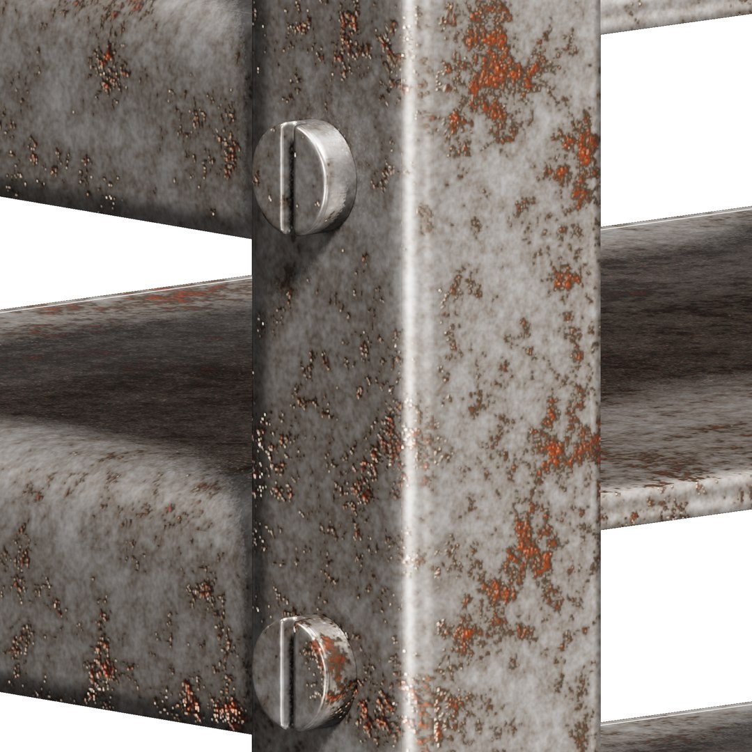 3D Rusty Steel Rack - TurboSquid 2128220