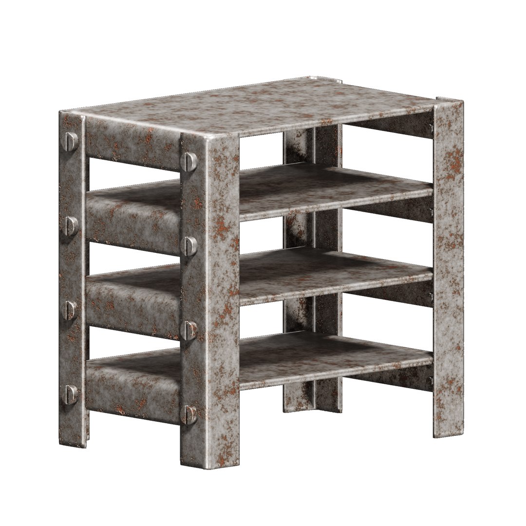 3D Rusty Steel Rack - TurboSquid 2128220