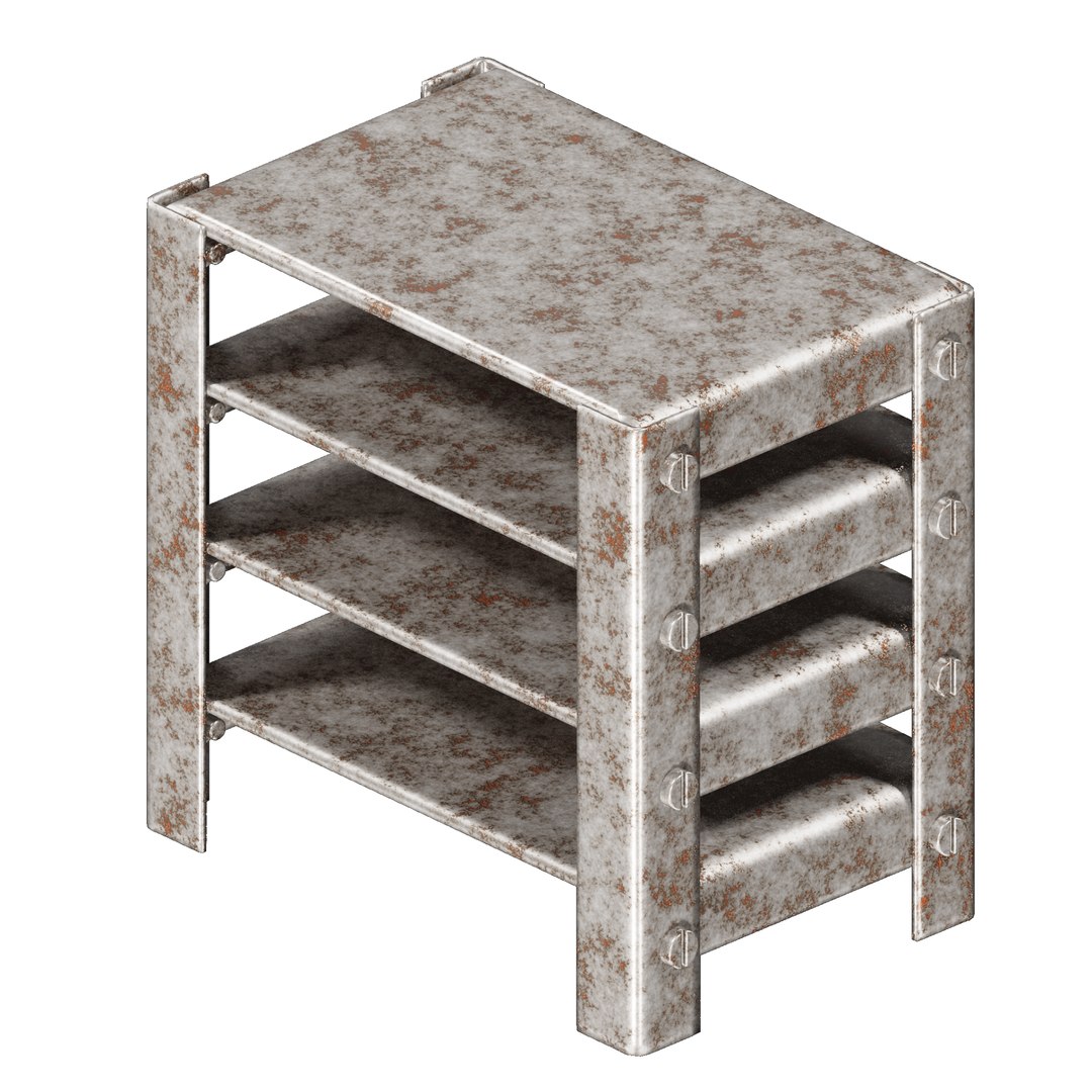3D Rusty Steel Rack - TurboSquid 2128220