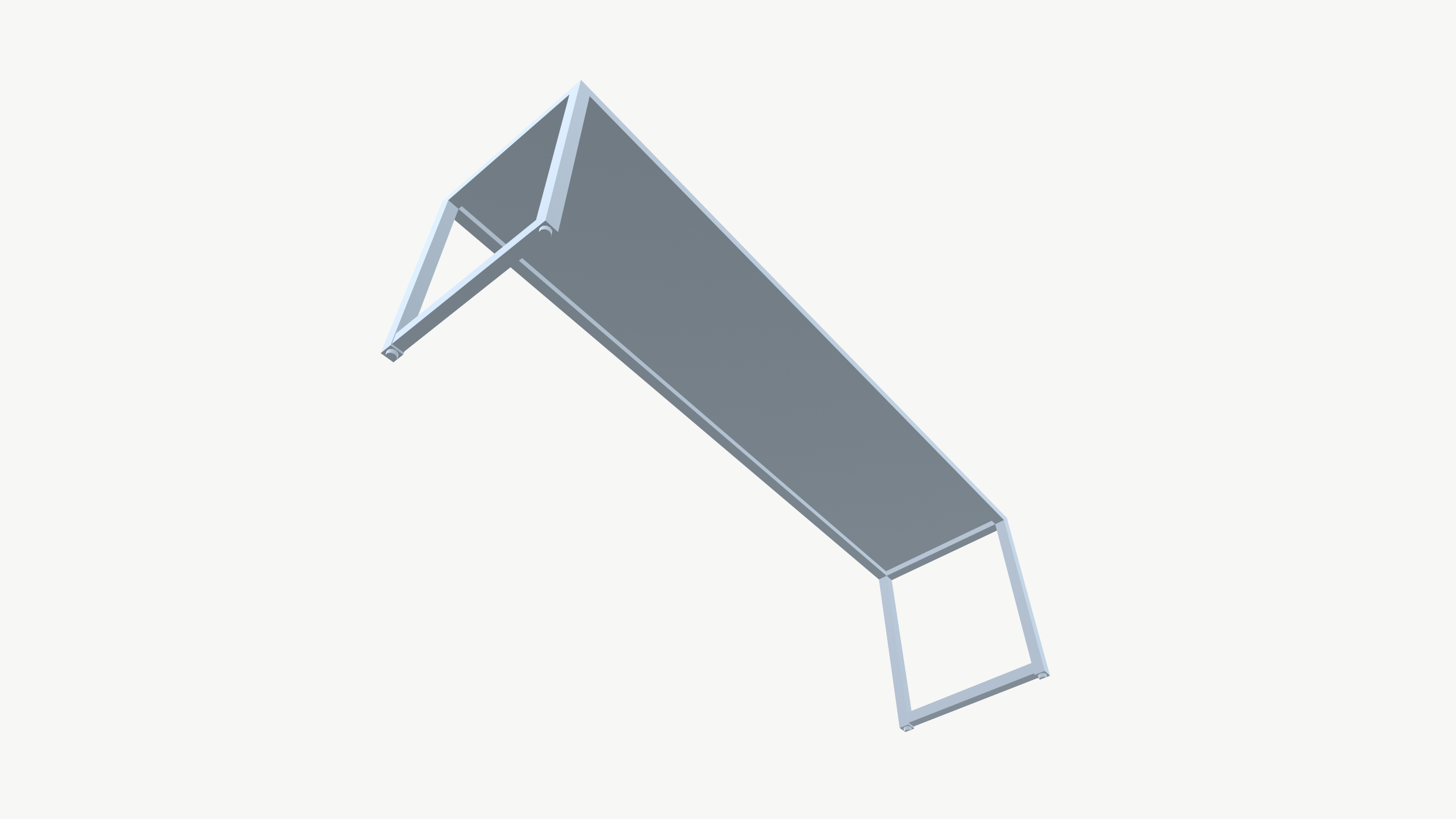 Modello 3D Scrivania con struttura in metallo - TurboSquid 2449246