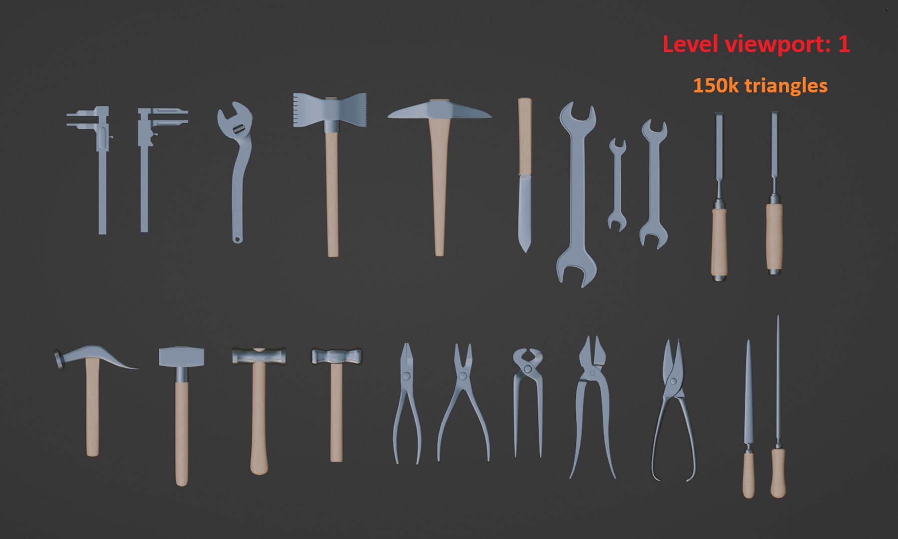 Collection Of Tools 3d Turbosquid 2208486