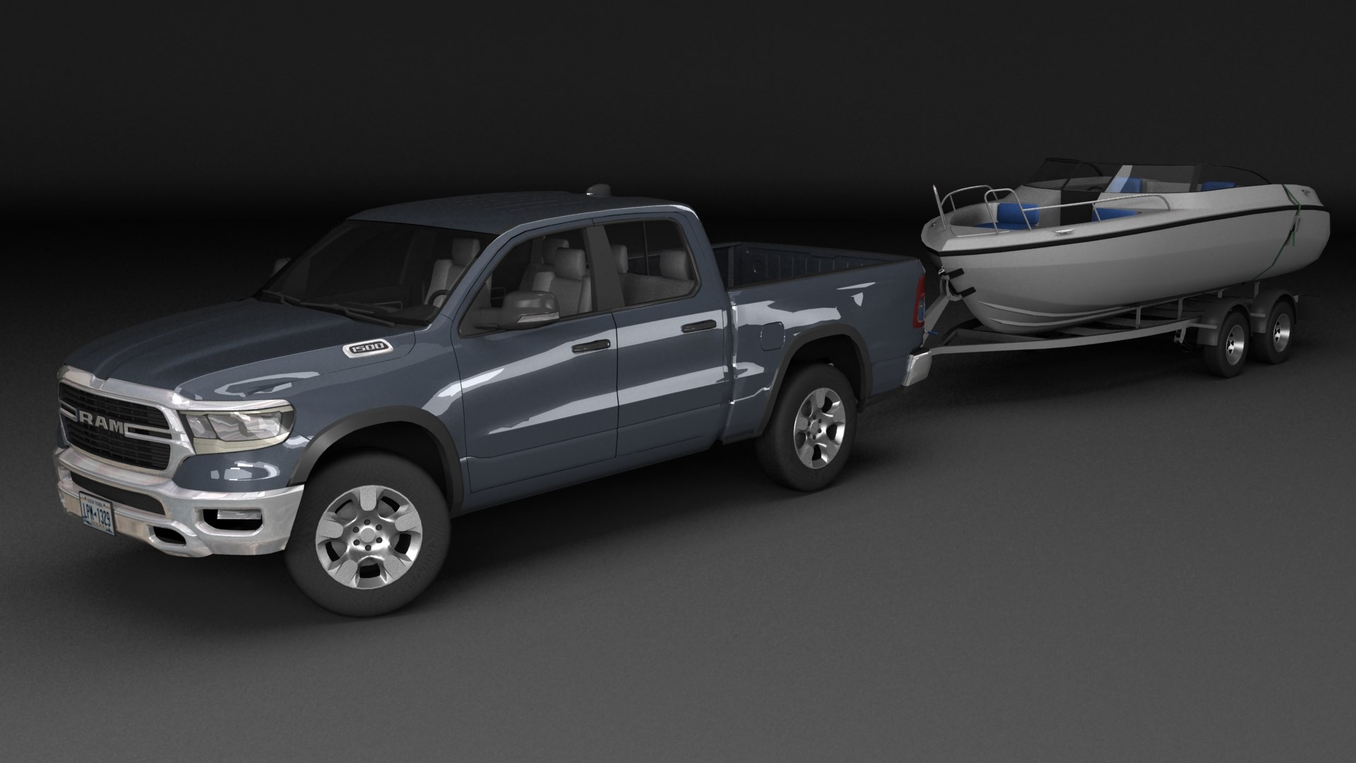 3D model 2019 Ram 1500 QuadCab boat - TurboSquid 2122330