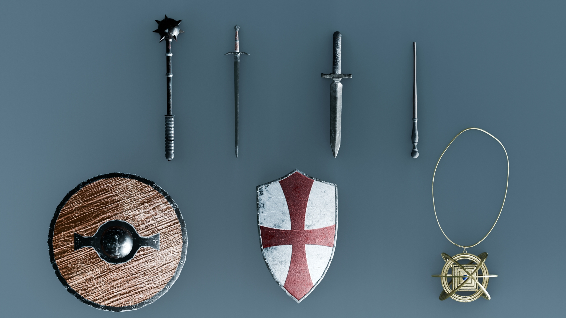 Medieval Asset Pack Swords Shields And Accessories Optimized For Games ...