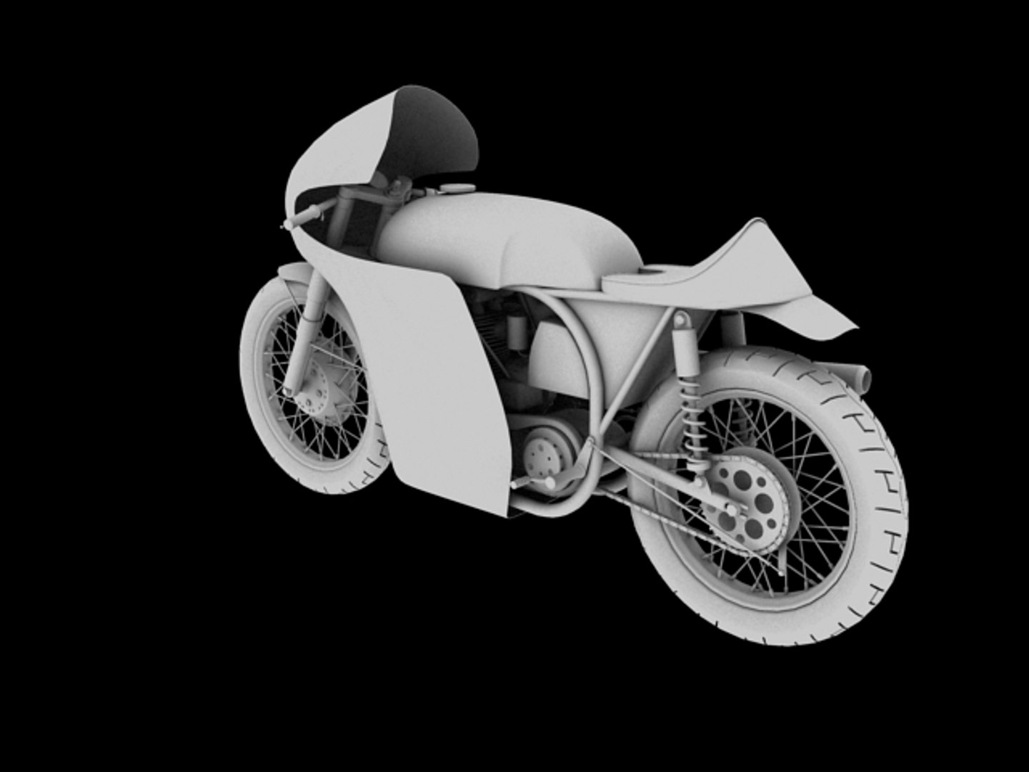 3d Norton Racer 1960 Model