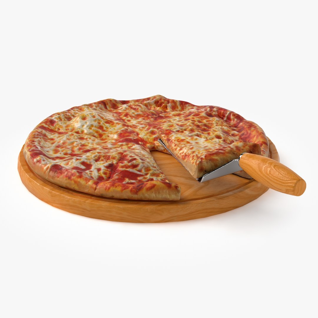 pizza real realistic 3d model