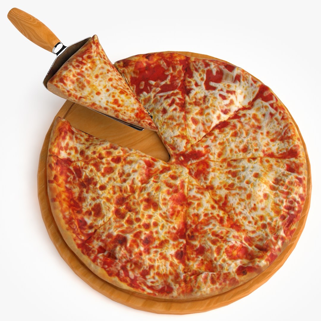 pizza real realistic 3d model