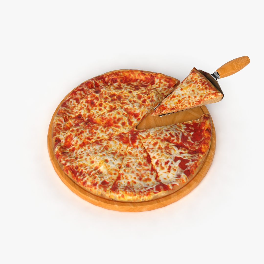 pizza real realistic 3d model