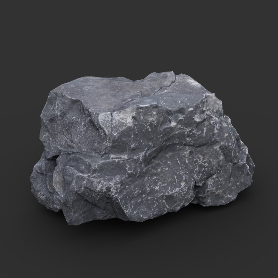 3D 8 Low Poly PBR Gray Sharp Rock Photogrammetry - TurboSquid 2163020