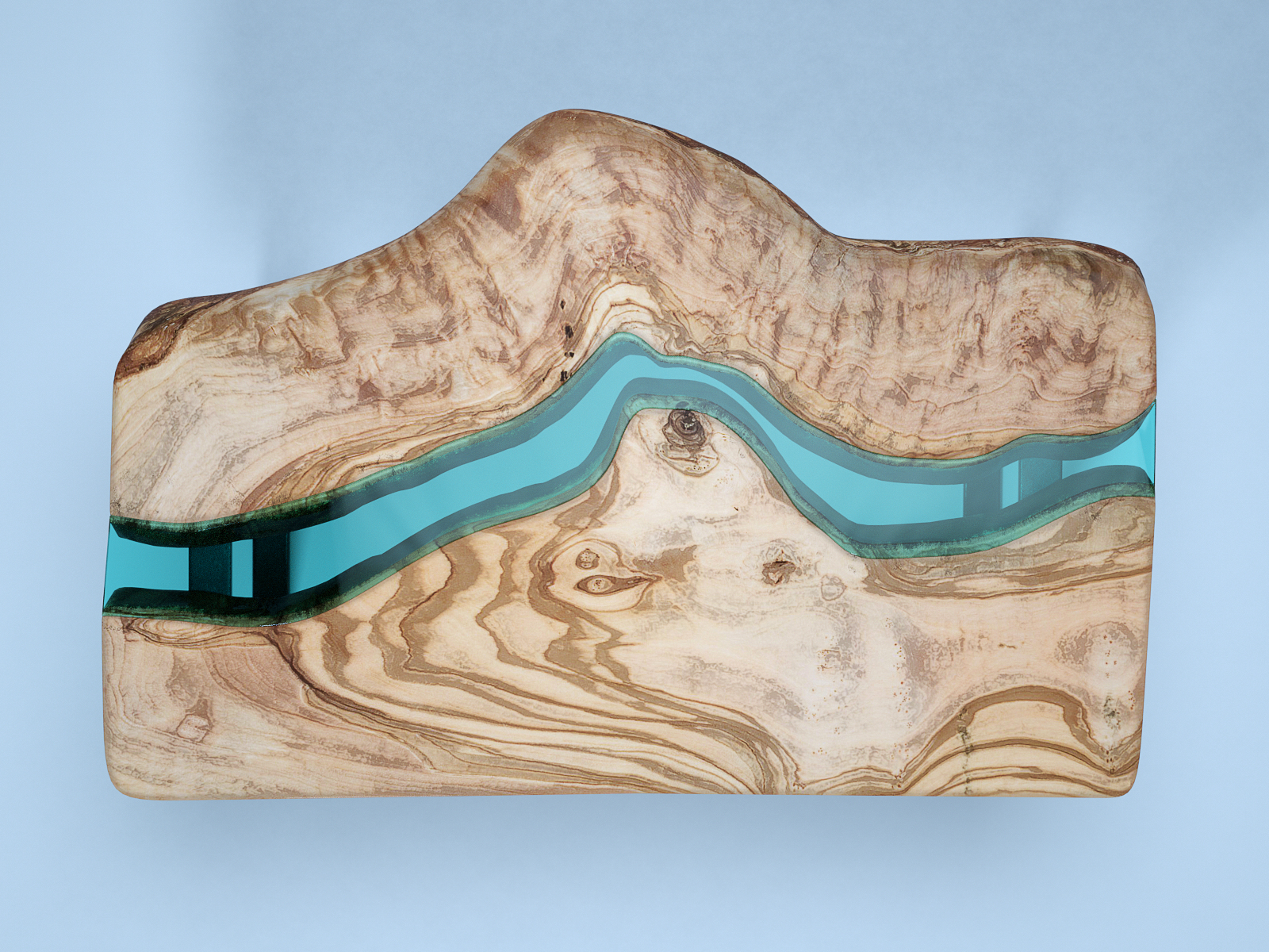 Live edge river table 3D model - TurboSquid 1160307