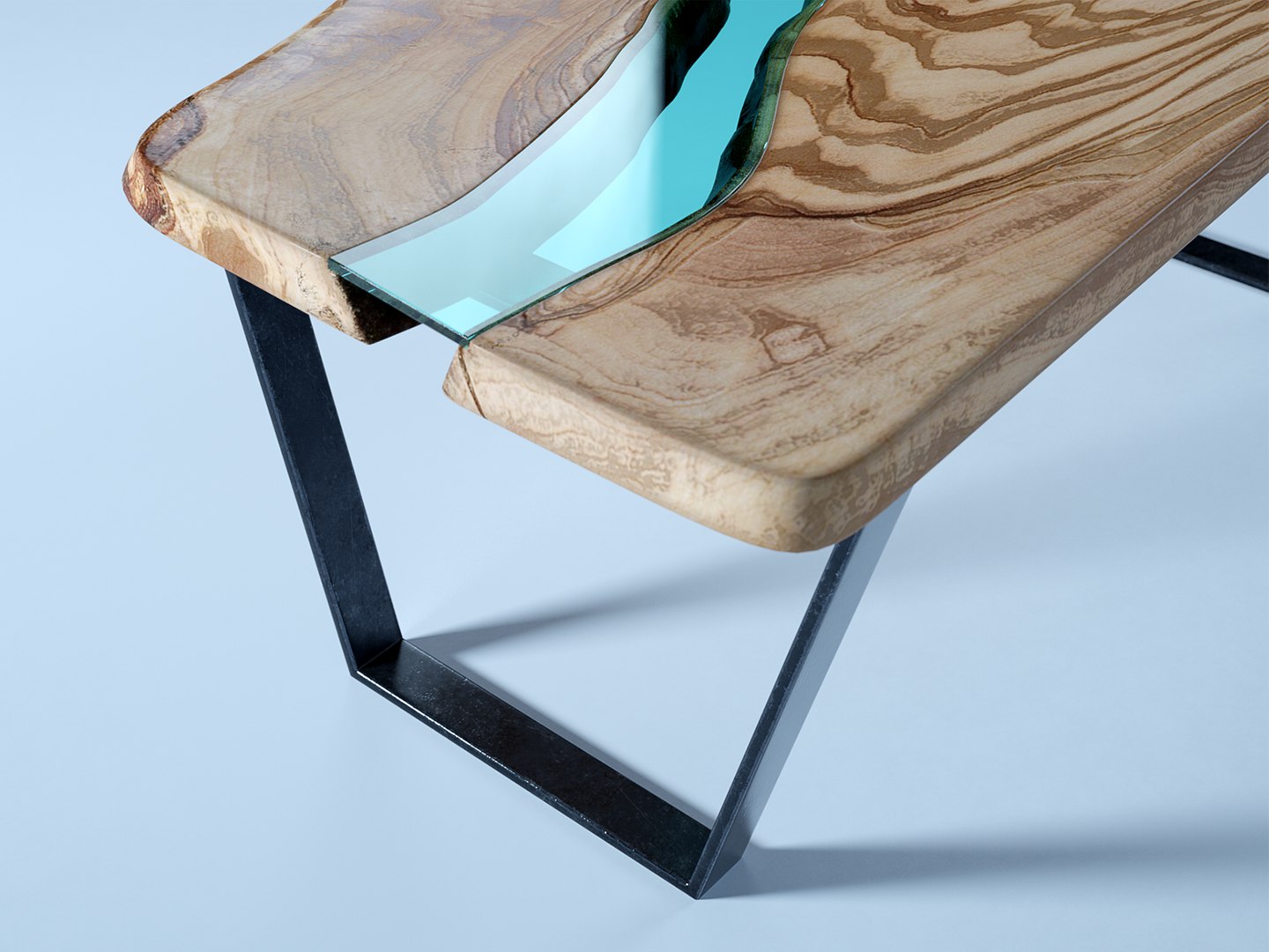 Live Edge River Table 3D Model - TurboSquid 1160307