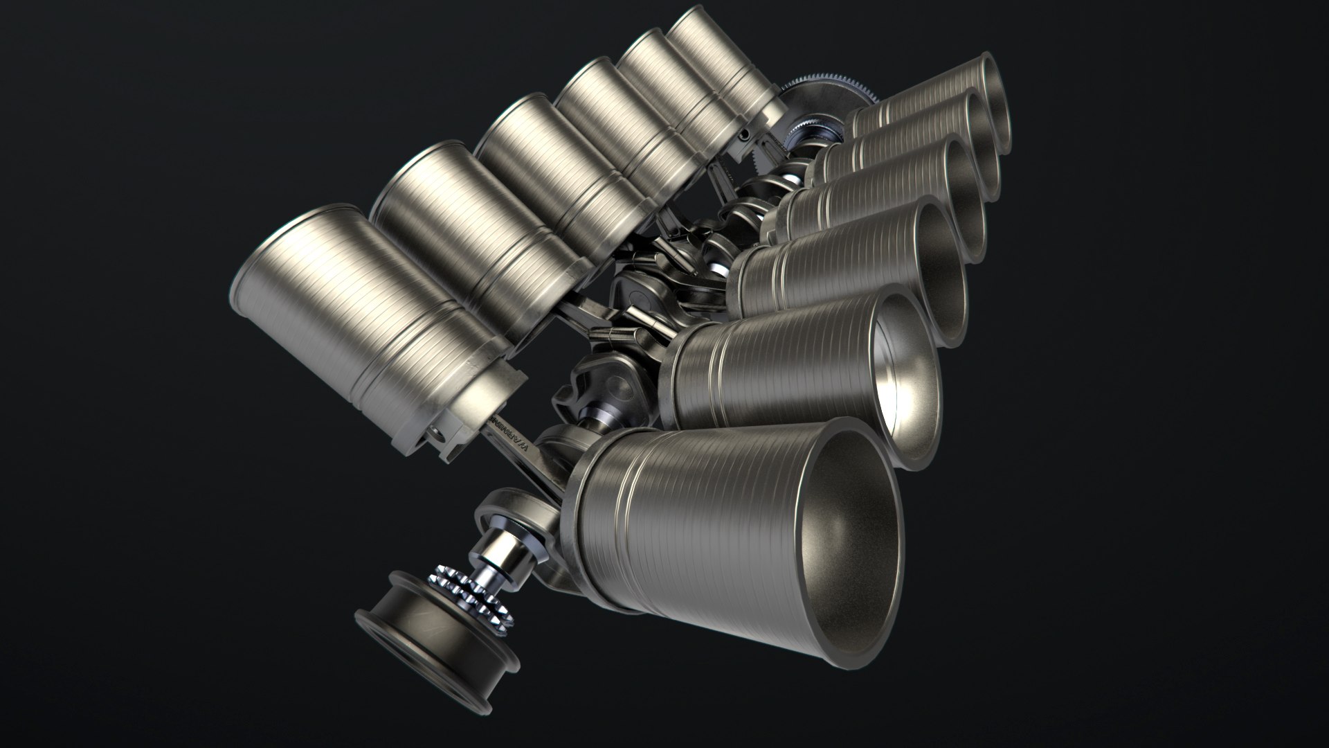 V12 Engine Working Animated 3D Model - TurboSquid 1739984