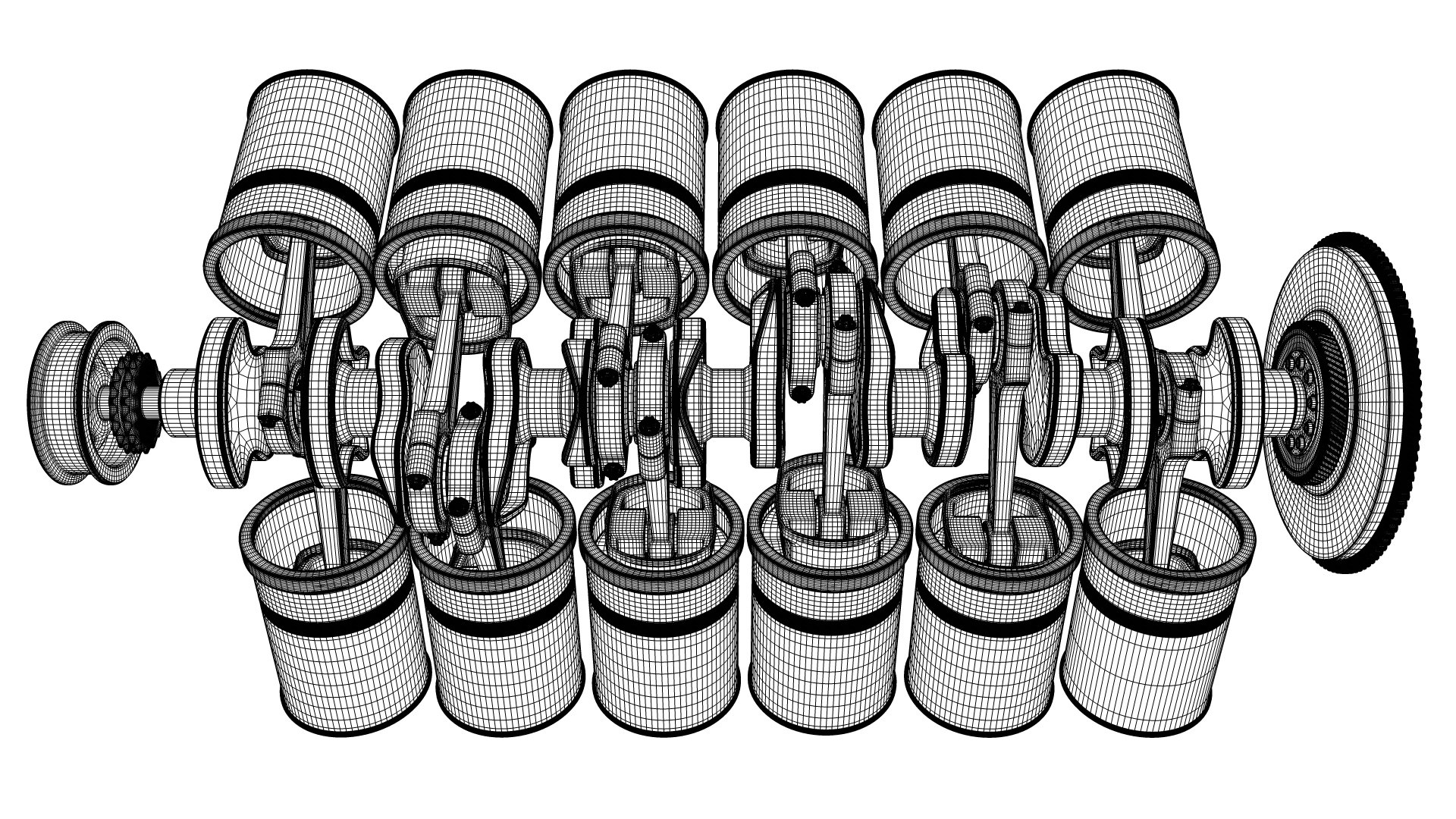 V12 Engine Working Animated 3D Model - TurboSquid 1739984