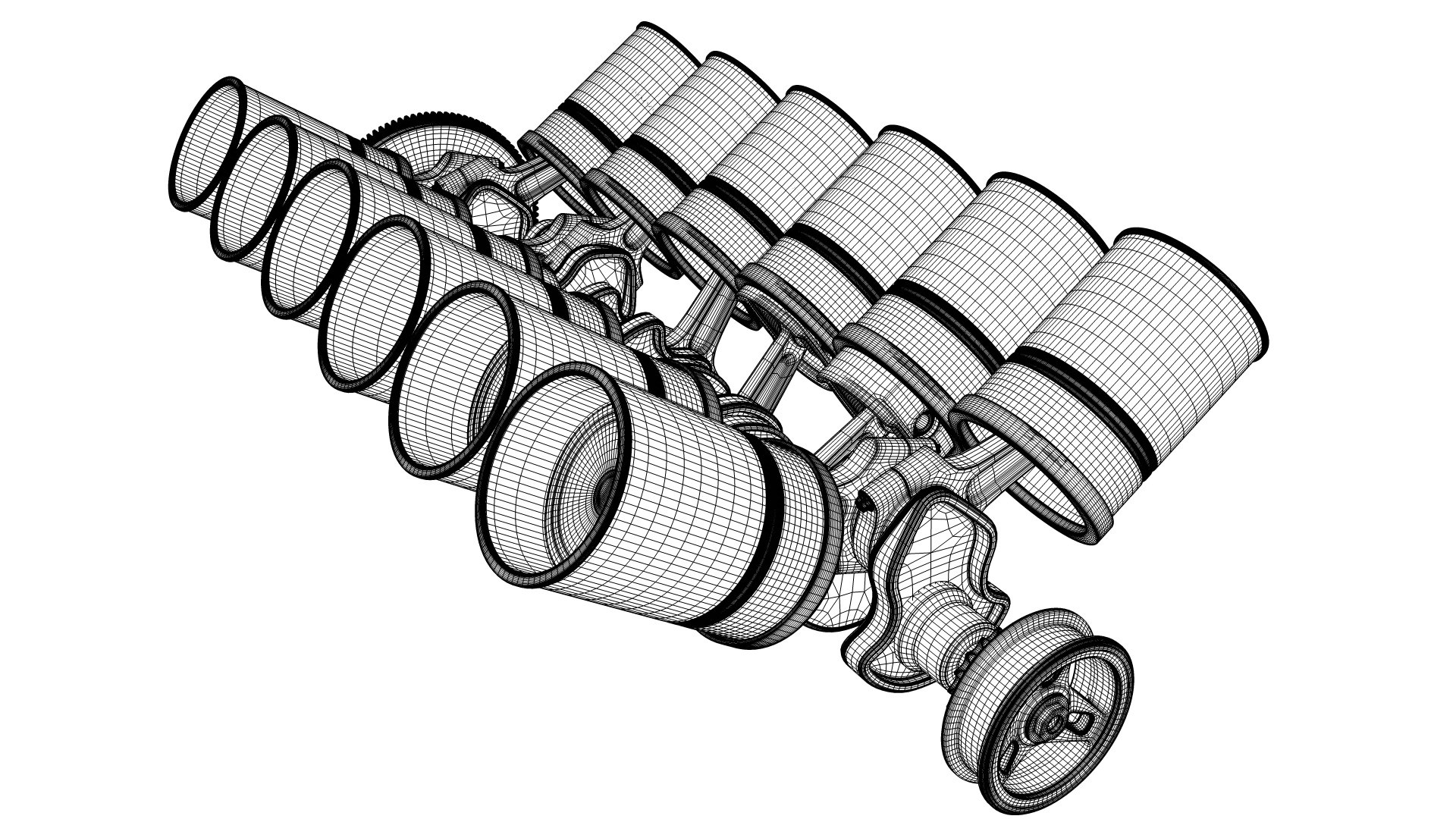 V12 Engine Working Animated 3D model - TurboSquid 1739984