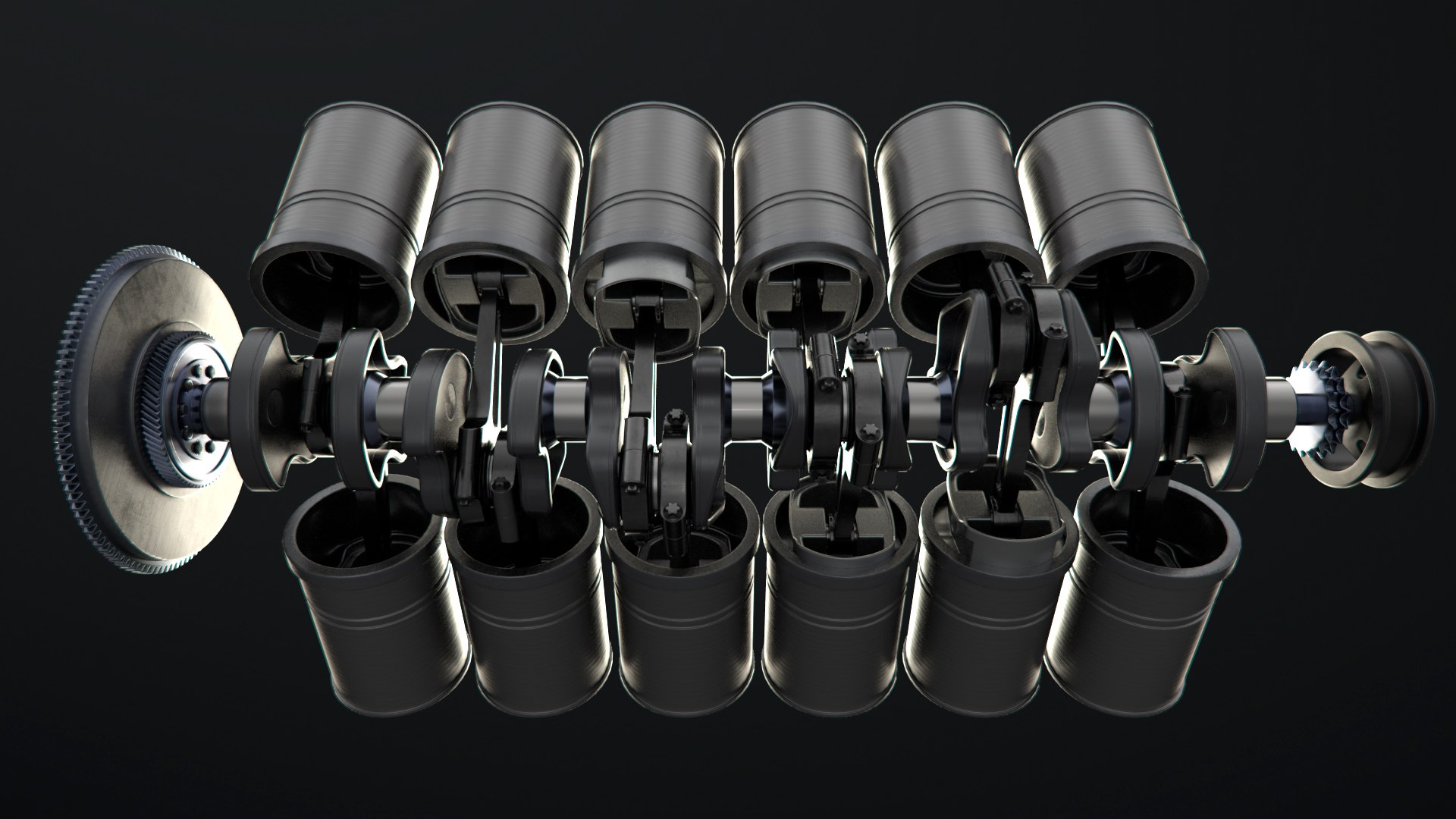 V12 Engine Working Animated 3D model - TurboSquid 1739984