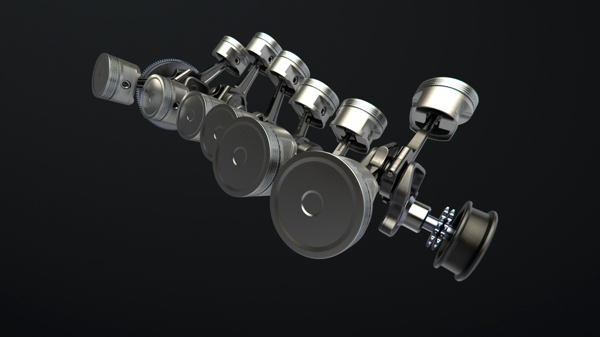 V12 Engine Working Animated 3D Model - TurboSquid 1739984