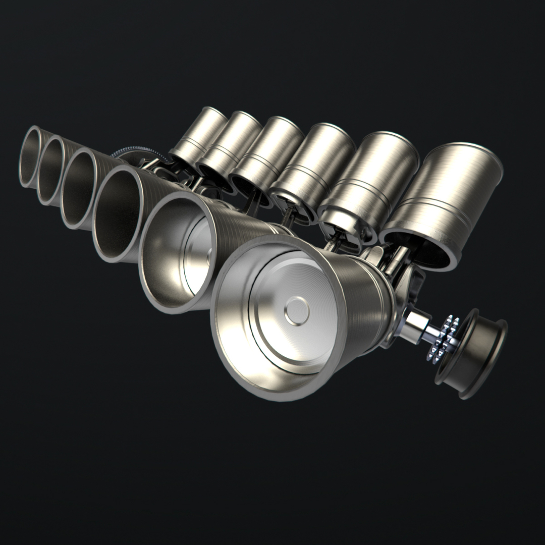 V12 Engine Working Animated 3D Model - TurboSquid 1739984