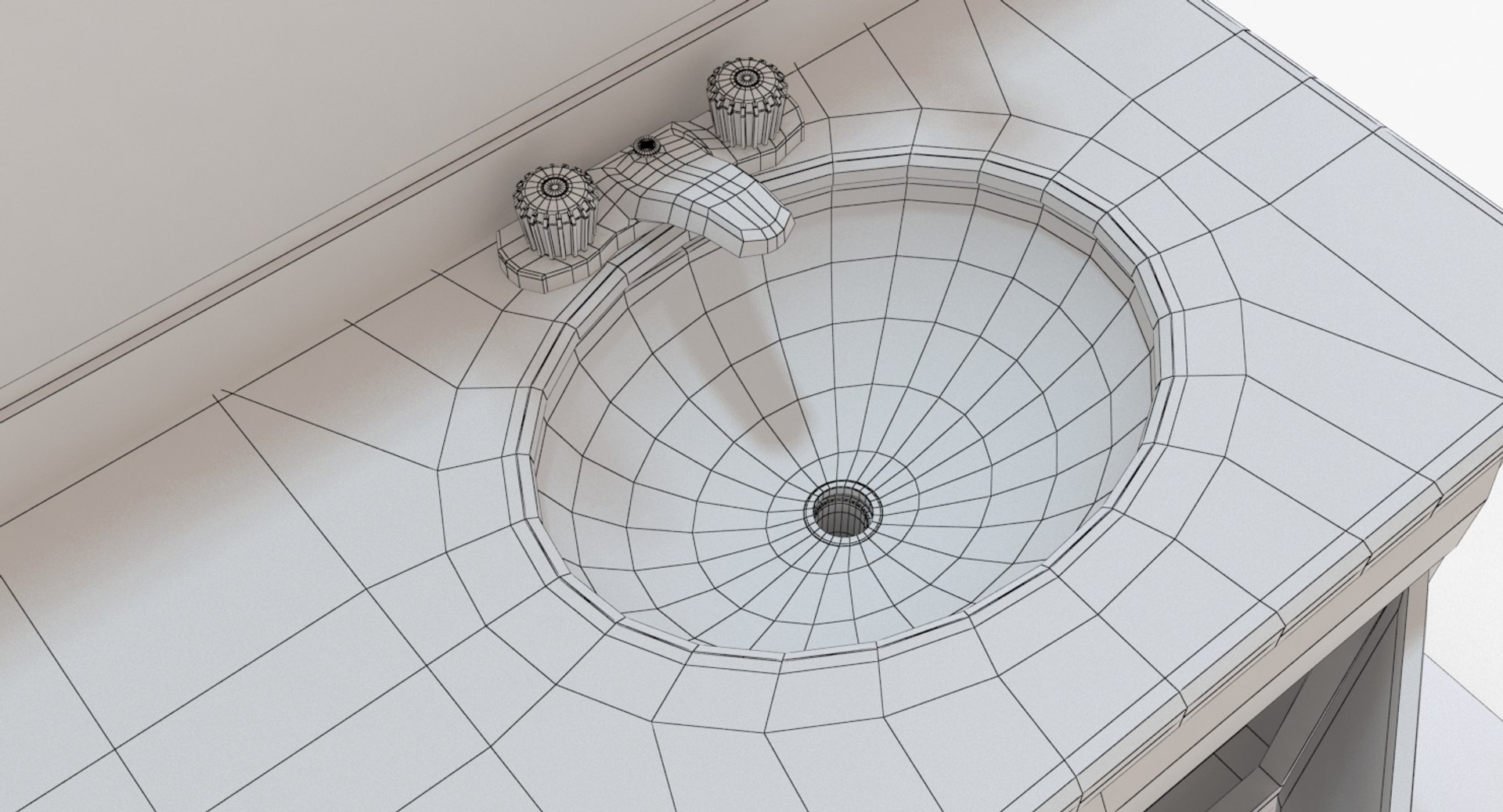 Double Vanity 3D Model - TurboSquid 1406124