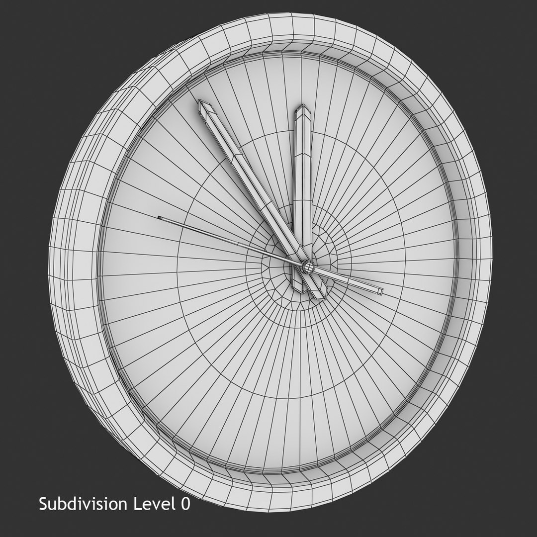 3d Model Clock Subdivision