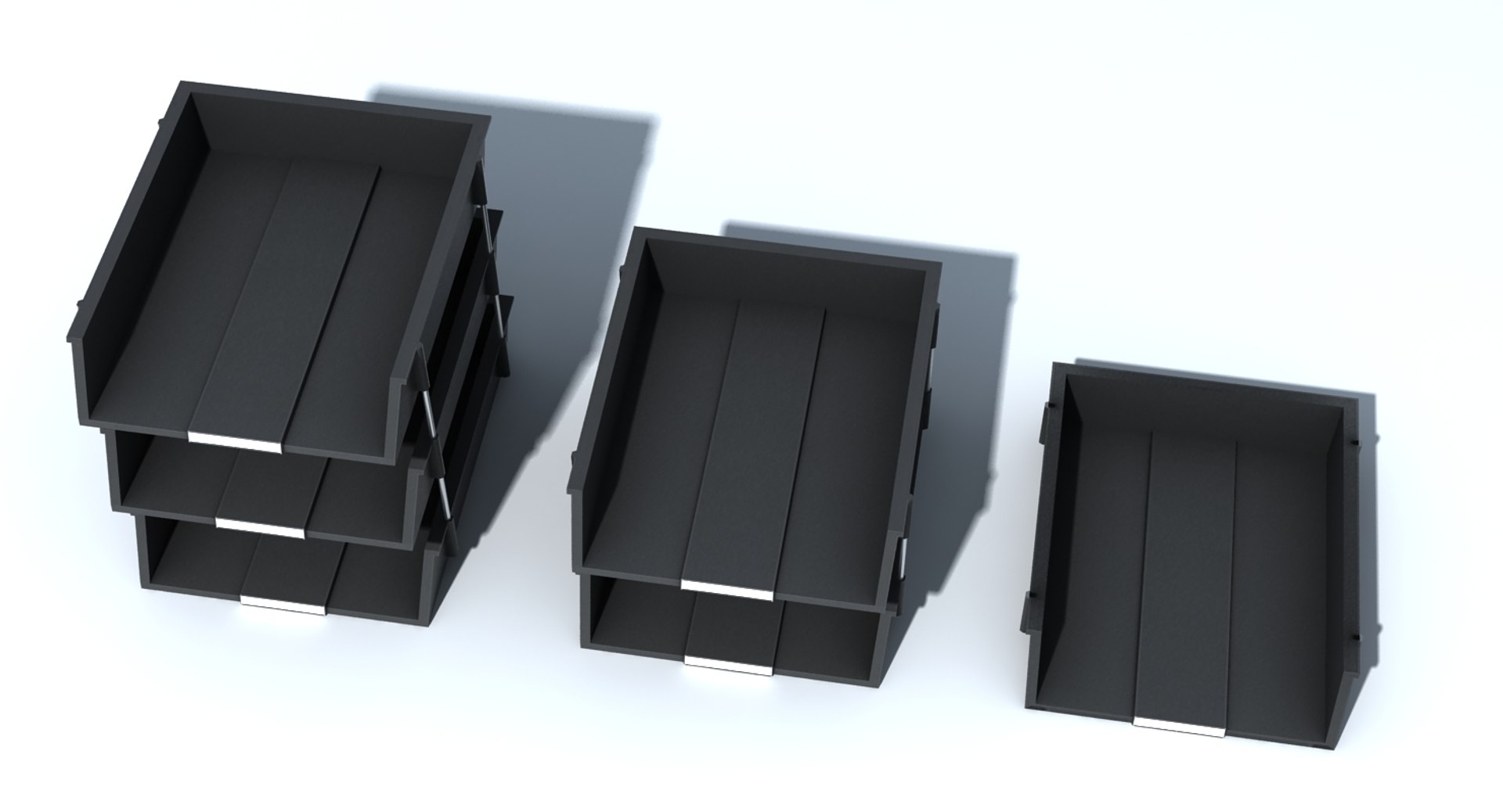 3d Post Tray Model