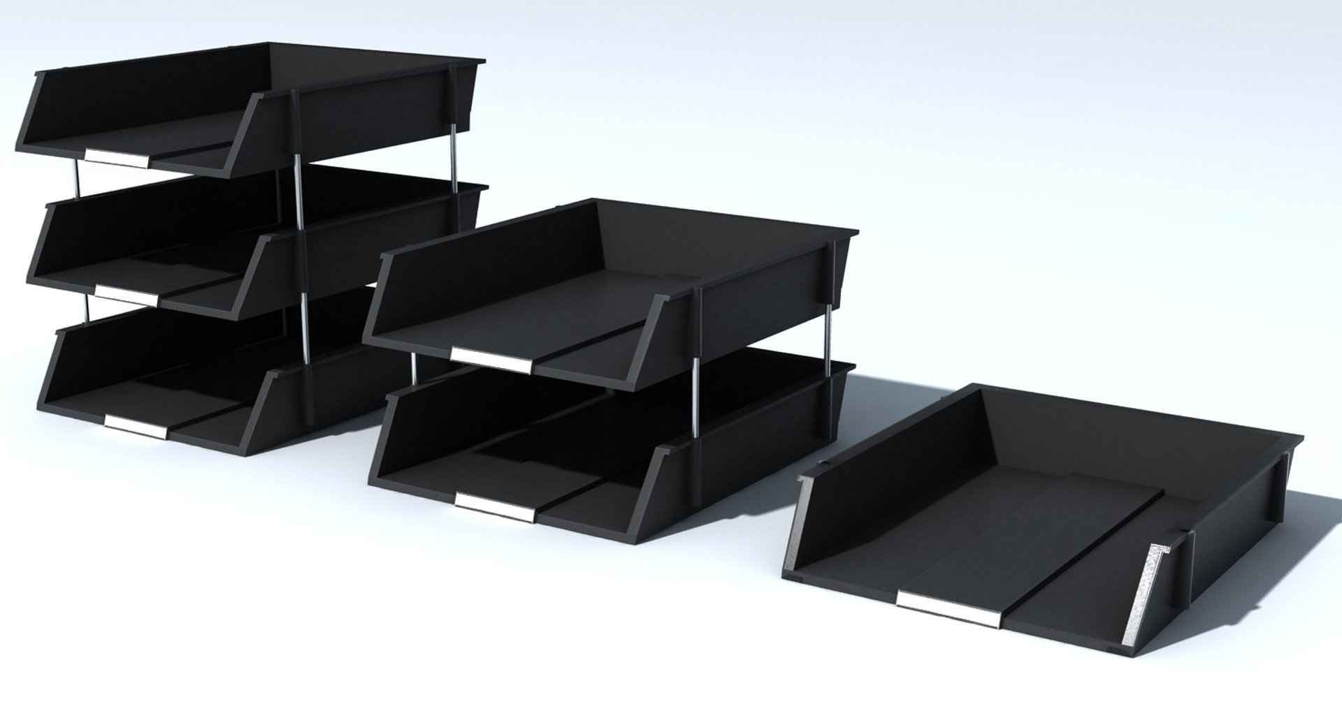 3d Post Tray Model