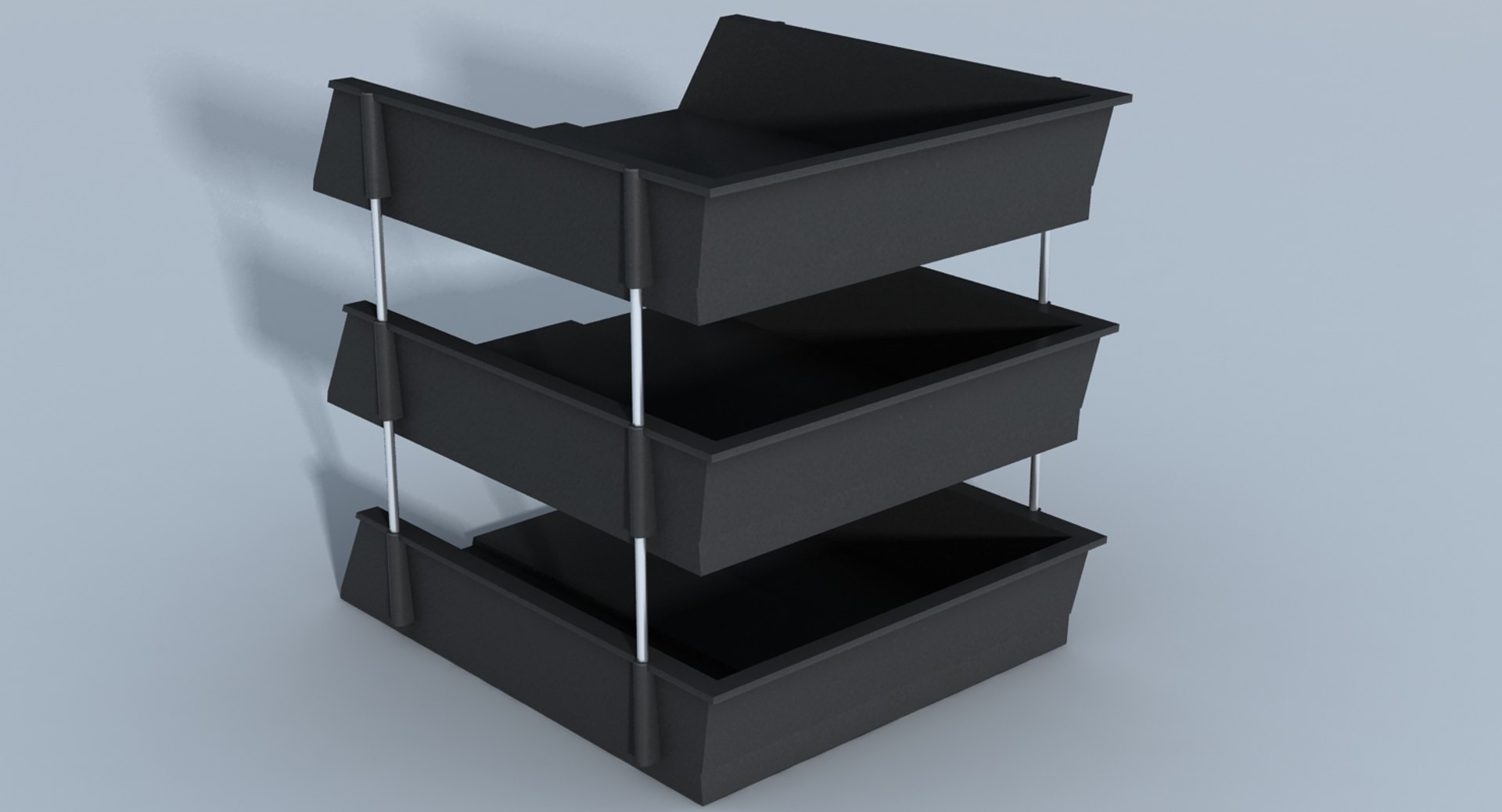 3d Post Tray Model