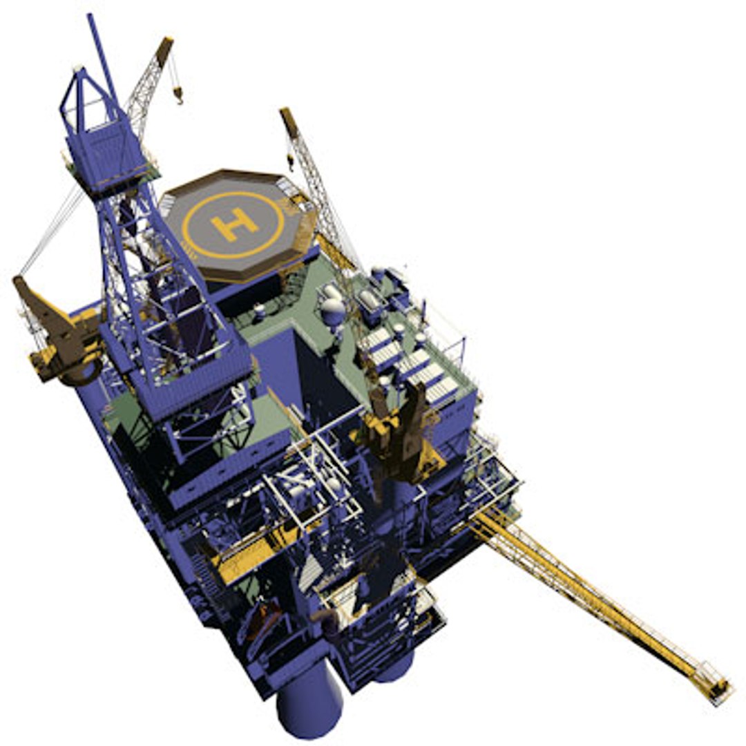 3d Model Offshore Oil Platform
