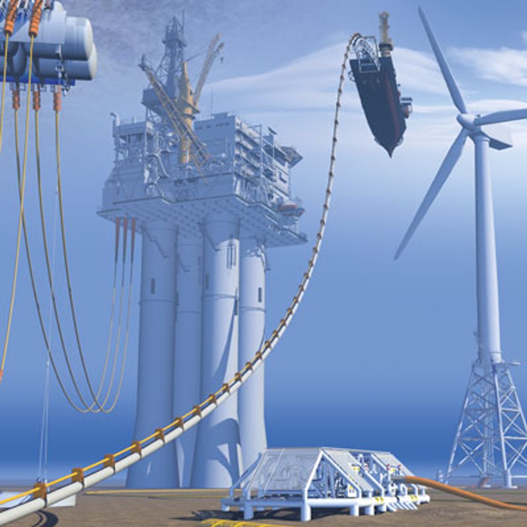 3d Model Offshore Oil Platform