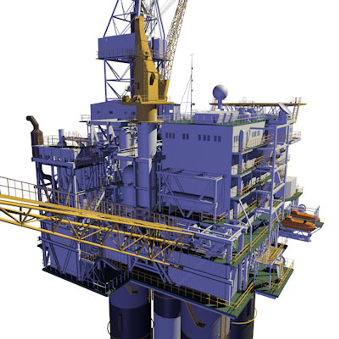 3d Model Offshore Oil Platform