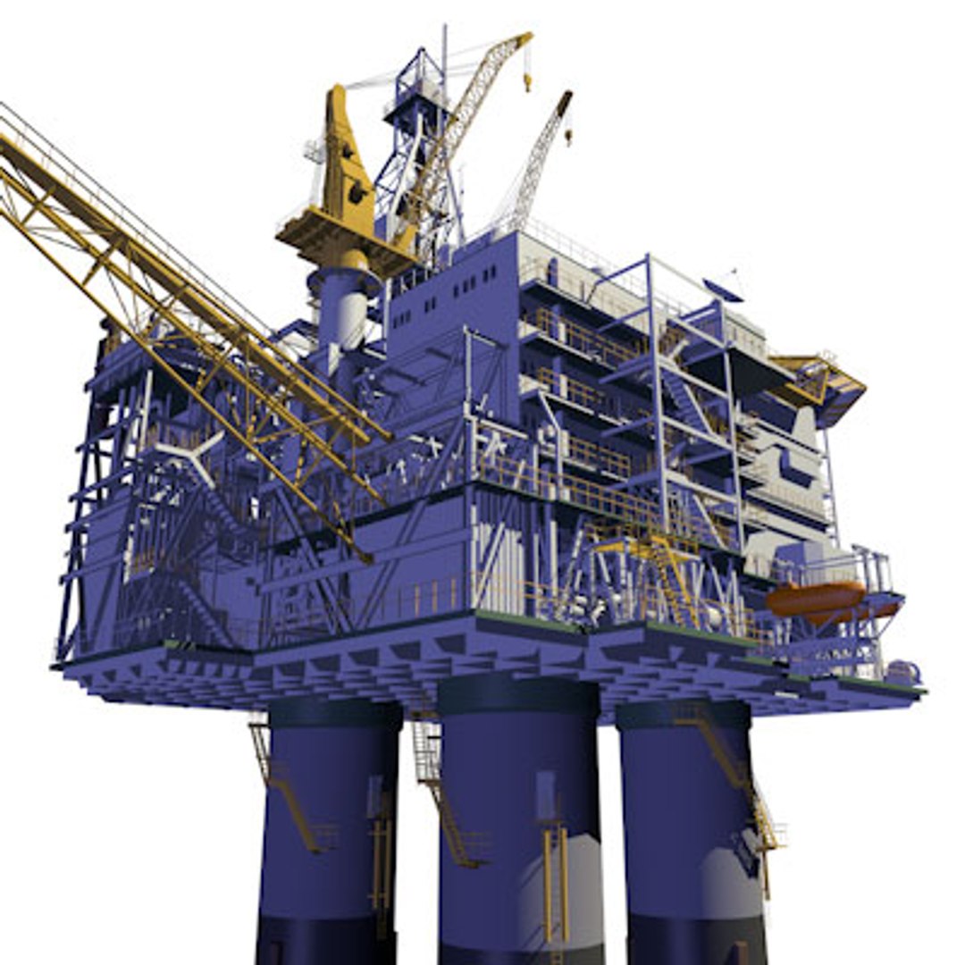 3d Model Offshore Oil Platform