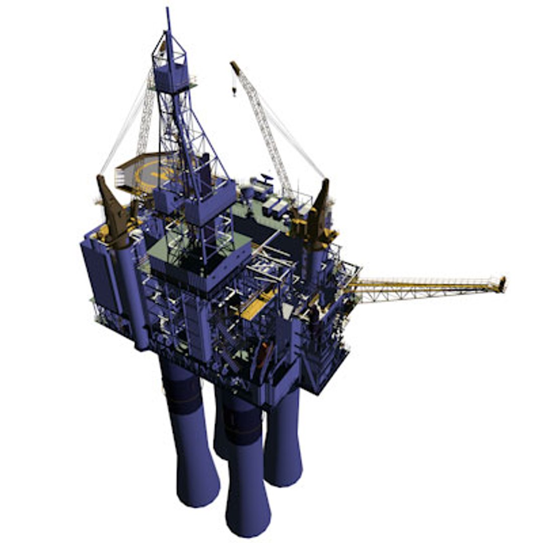 3d Model Offshore Oil Platform