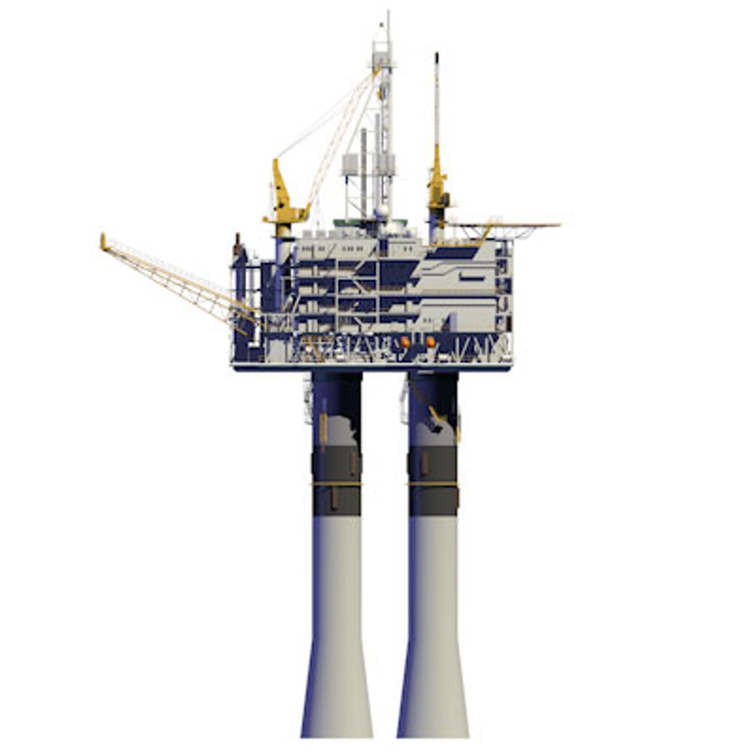 3d Model Offshore Oil Platform